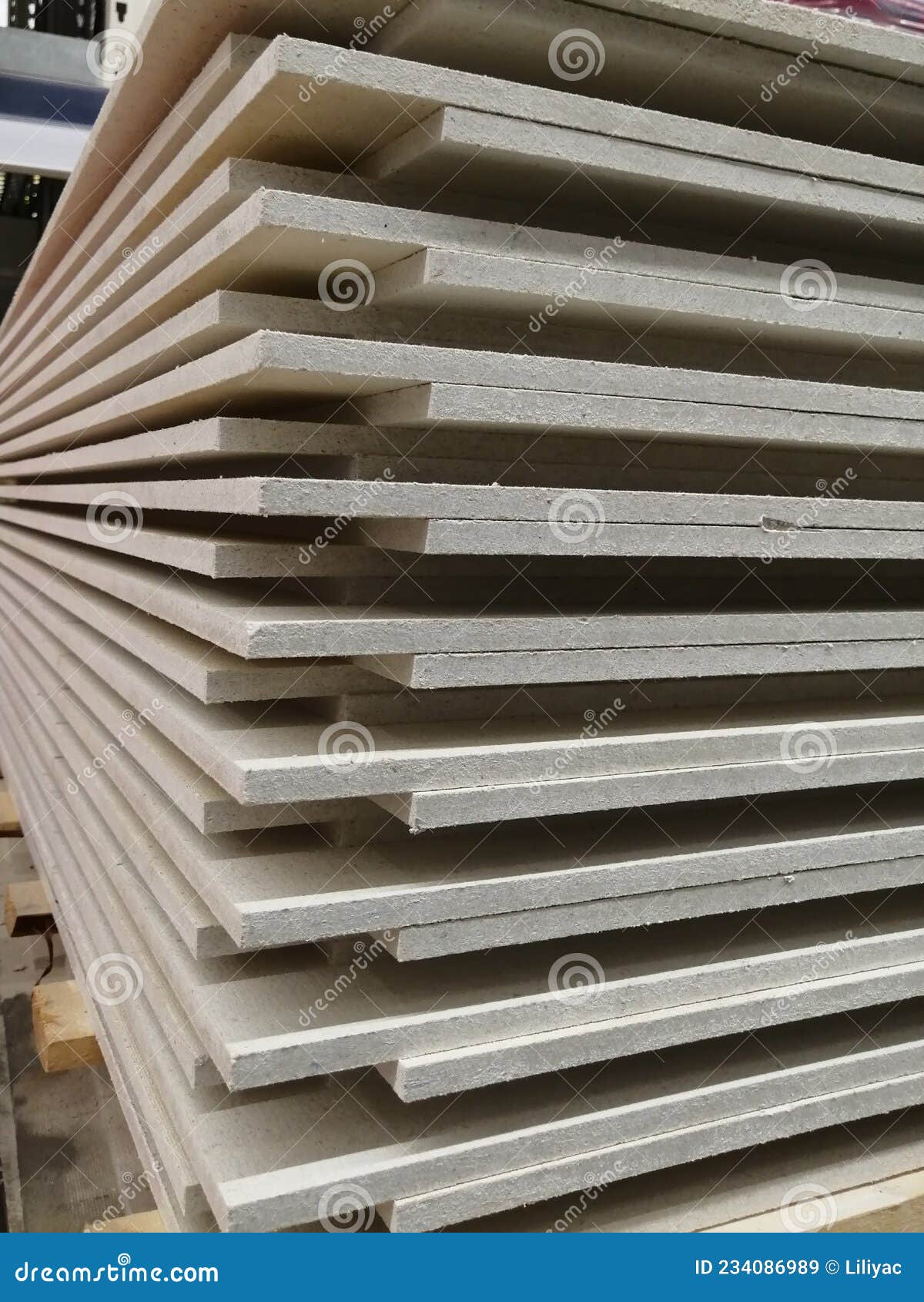 Drywall Stack of Building Material Close Up in a Store Stock Image ...