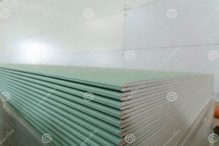 Drywall Stacked in Stacks at a Hardware Warehouse Stock Image - Image ...