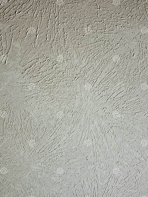 Drywall Texture on Ceiling. Slap Stick or Crows Feet Design Stock Photo ...