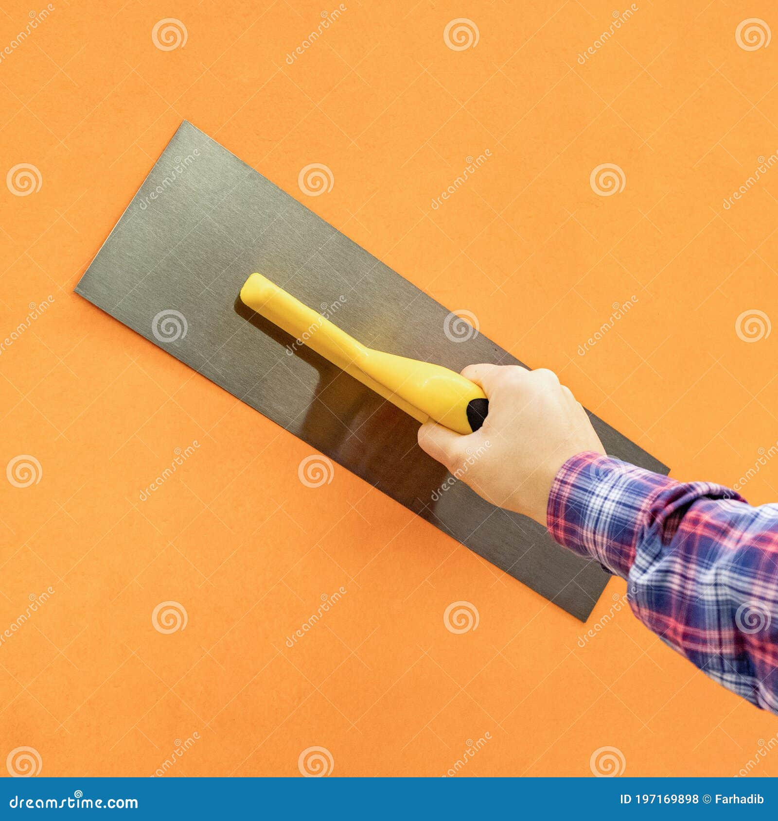 Drywall Trowel tool on a stock photo. Image of jointer - 197169898