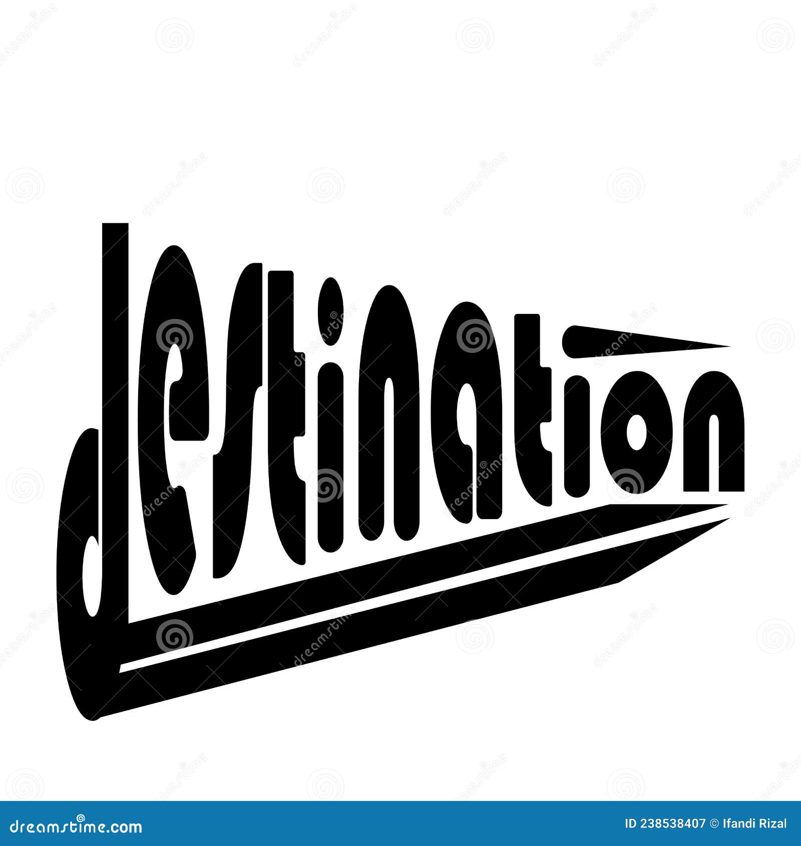 Design Logo and Icon of Destination Text Stock Vector - Illustration of ...