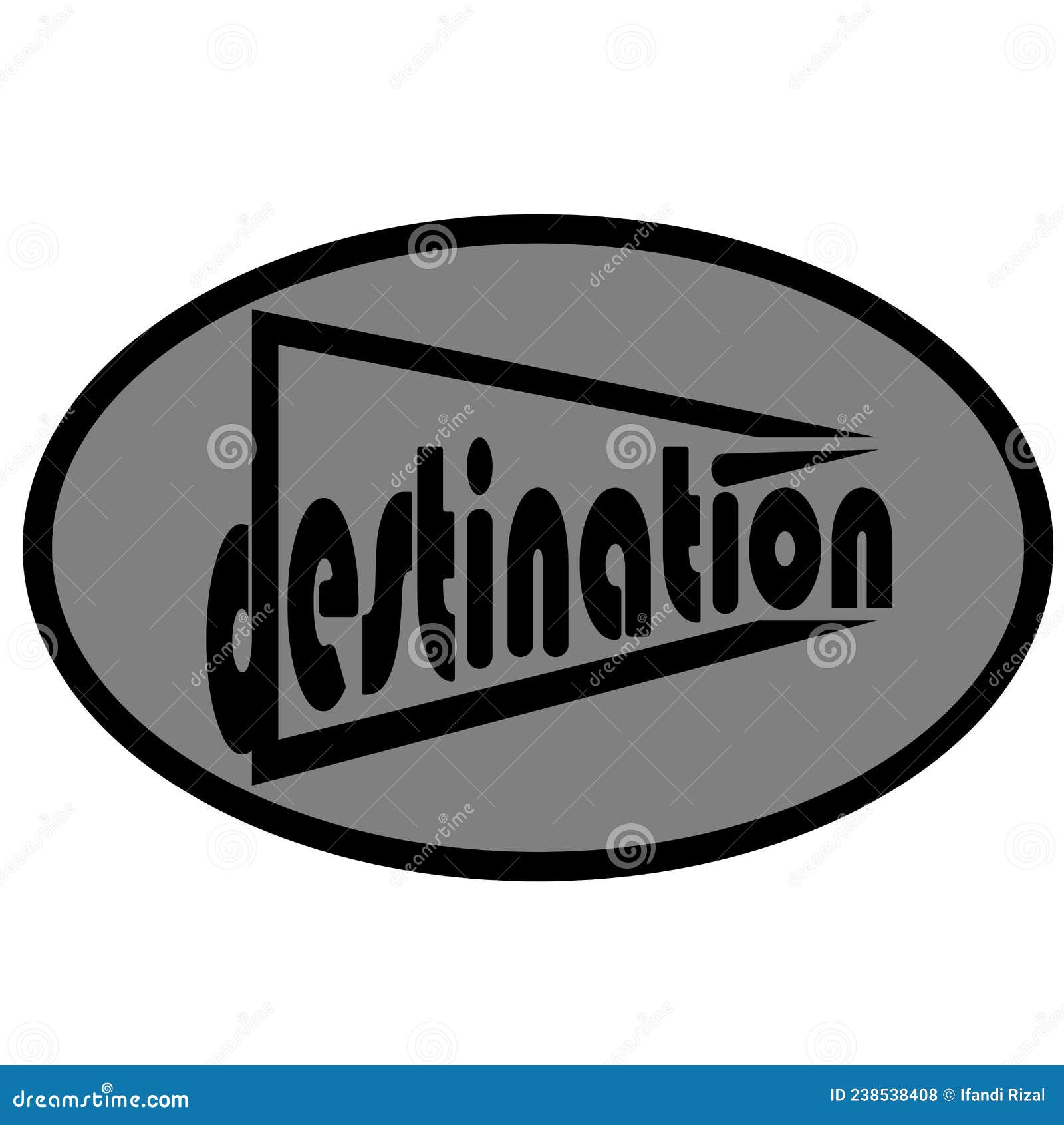 Design Logo and Icon of Destination Text Stock Vector - Illustration of ...