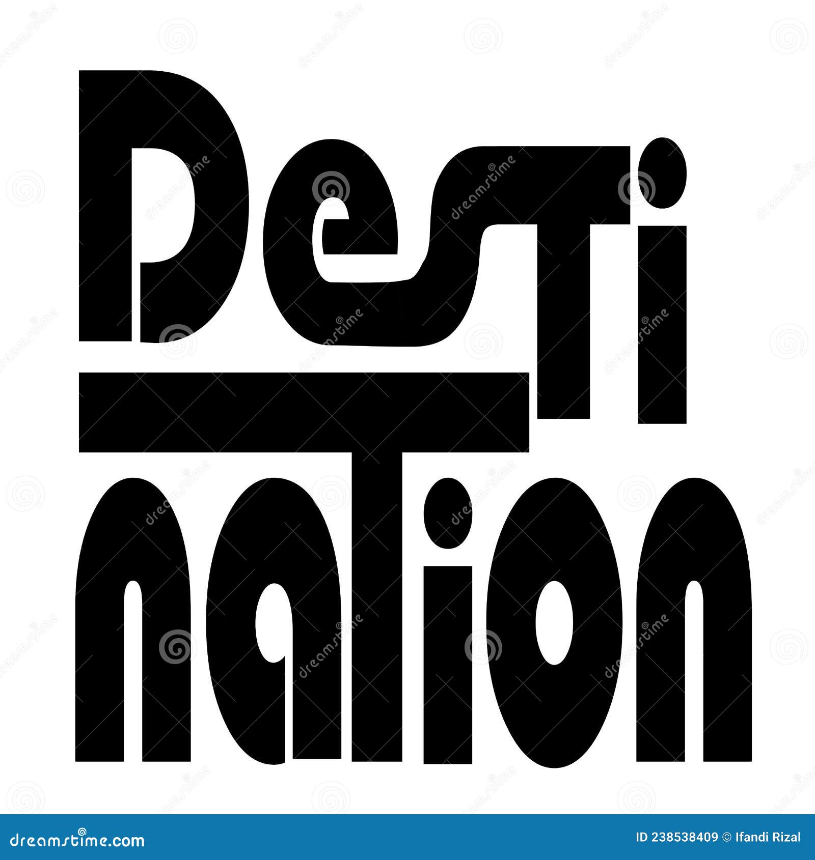 Design Logo and Icon of Destination Text Stock Vector - Illustration of ...