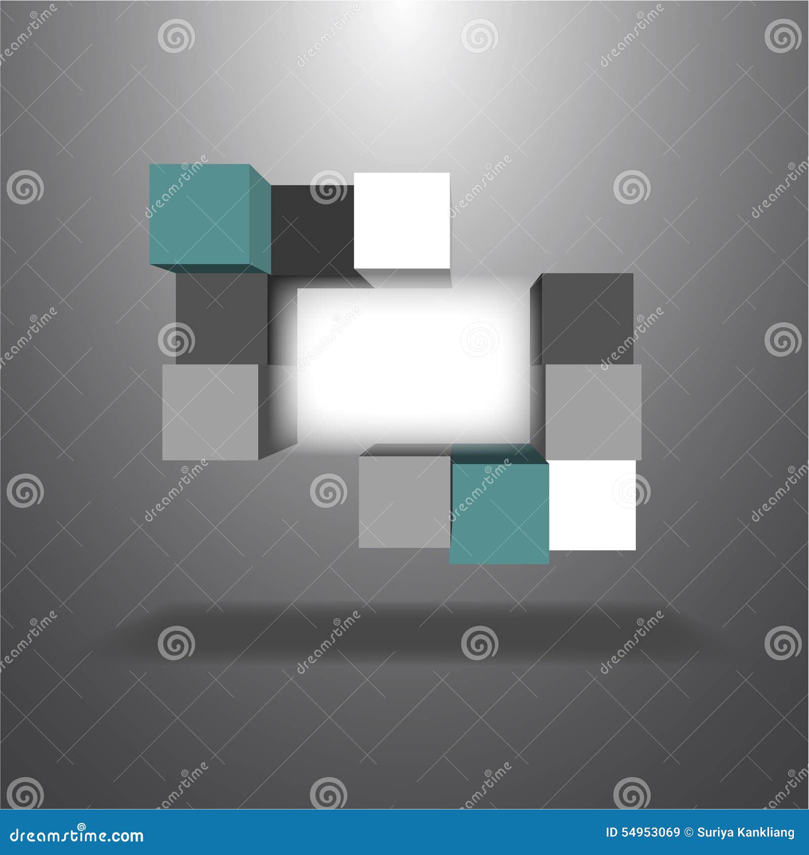 3Ds boxes stock vector. Illustration of business, square - 54953069