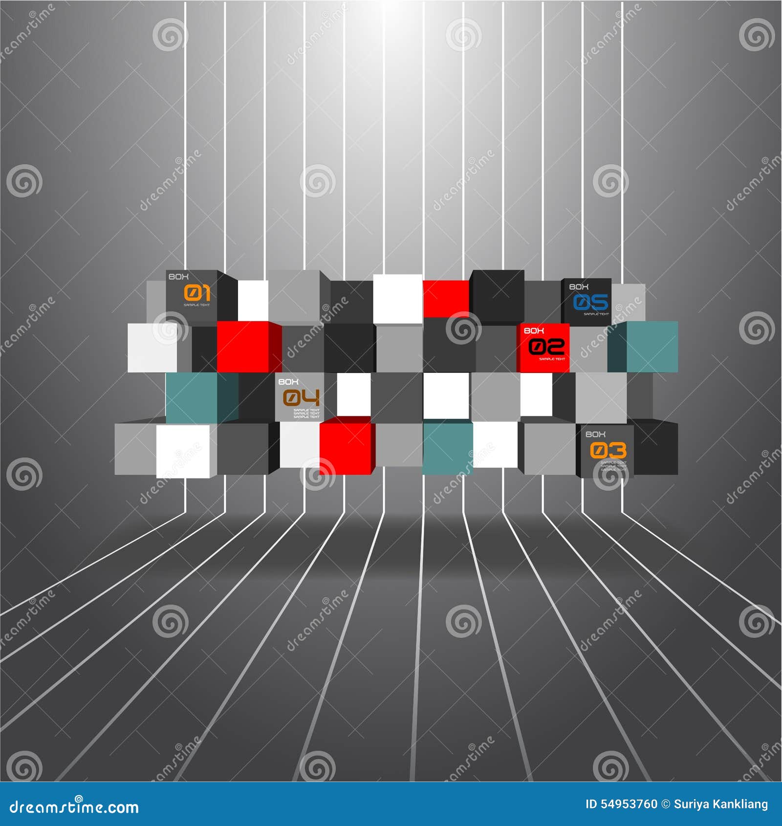 3Ds boxes stock vector. Illustration of background, square - 54953760