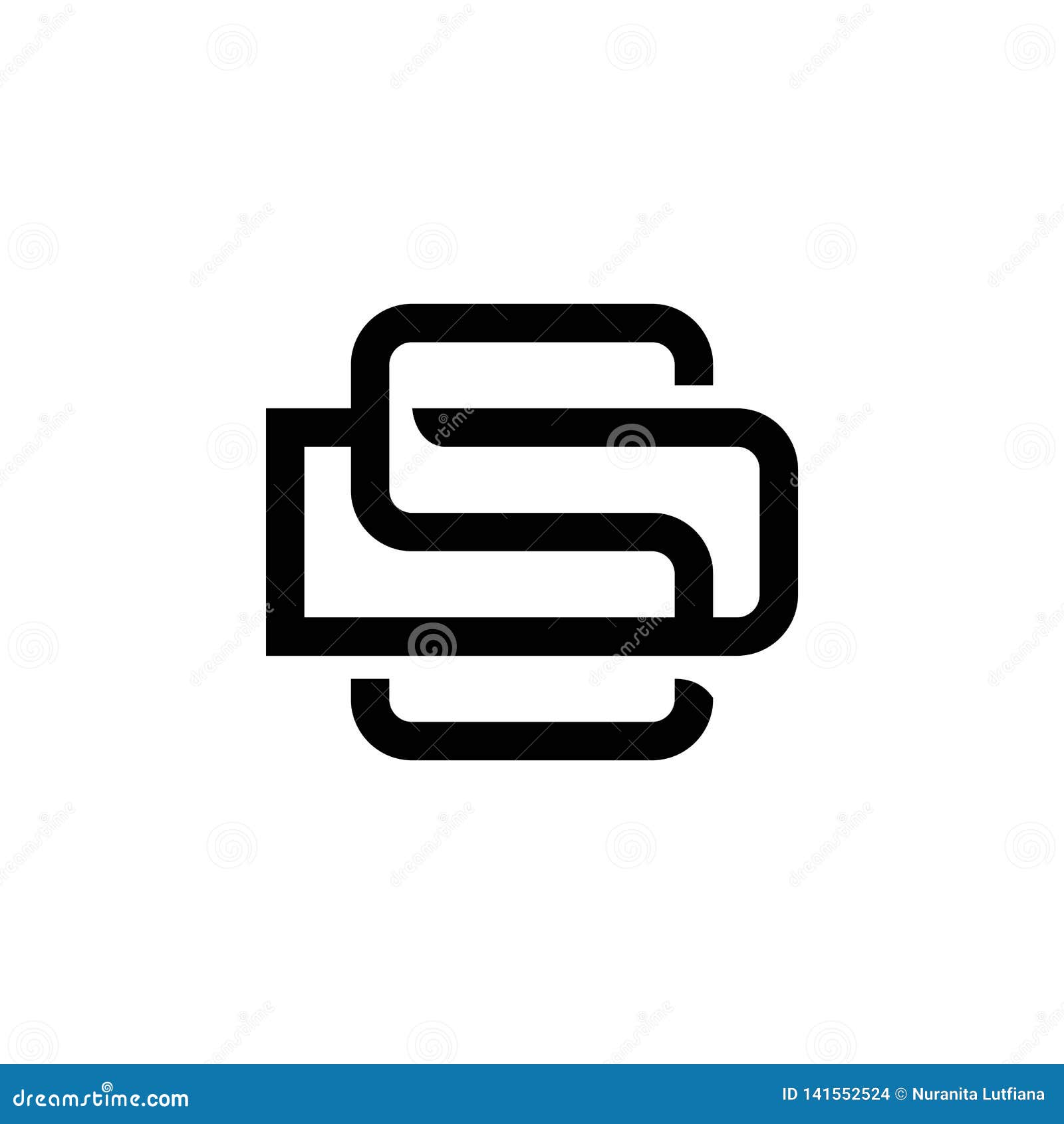 DS Letter Combination Logo Design Stock Vector - Illustration of letter ...