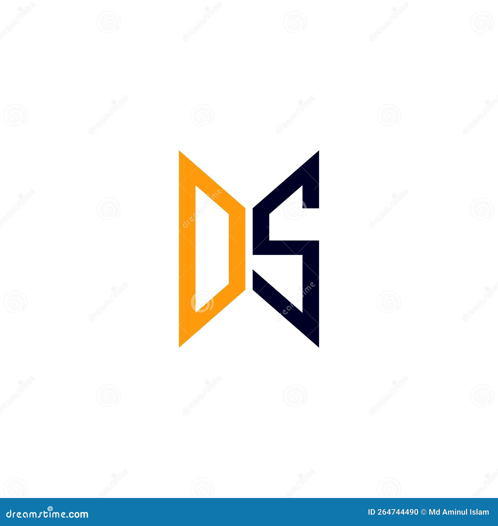 DS Letter Logo Creative Design with Vector Graphic, Stock Vector ...