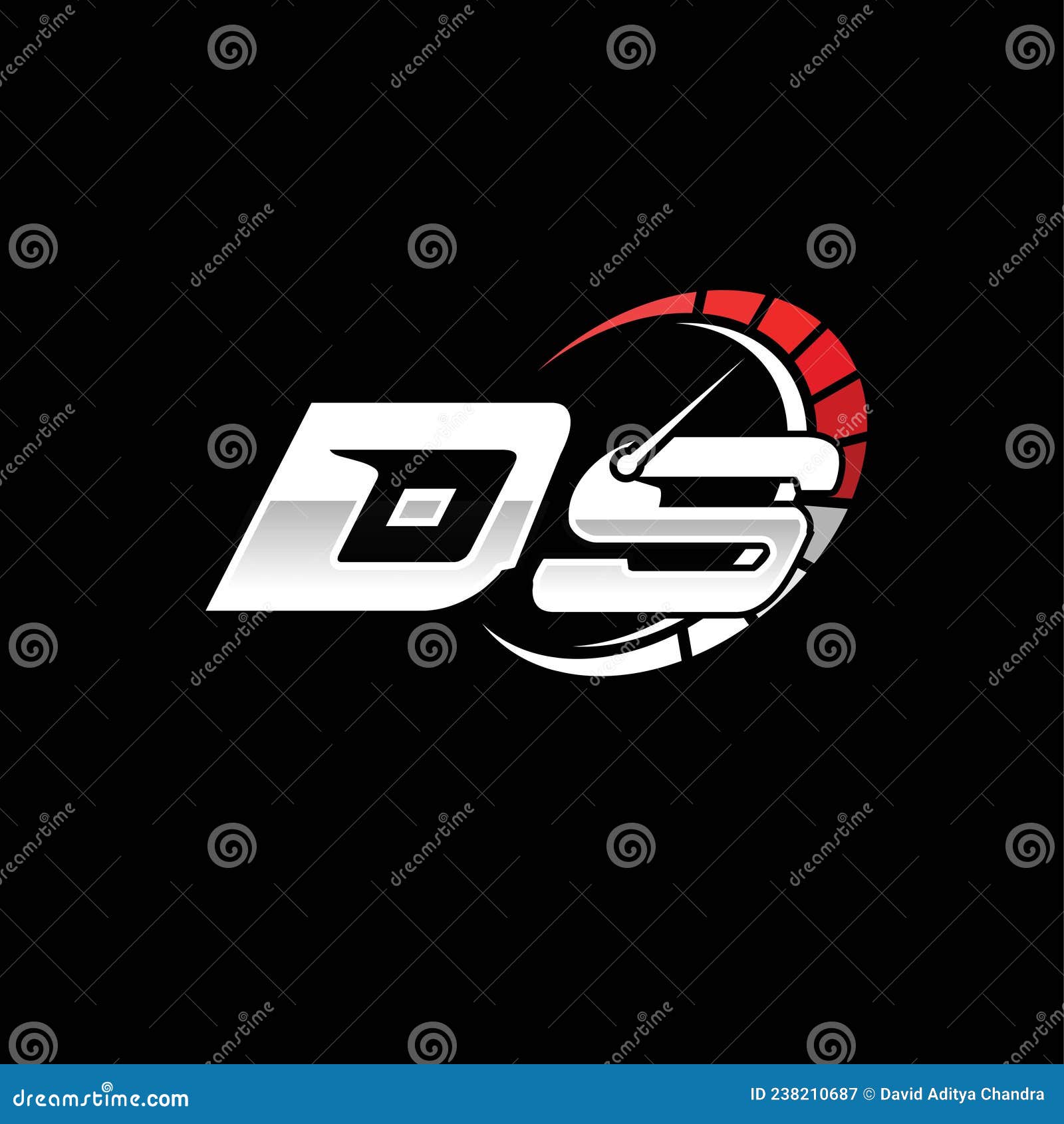 DS Logo Letter Speed Meter Racing Style Stock Vector - Illustration of ...