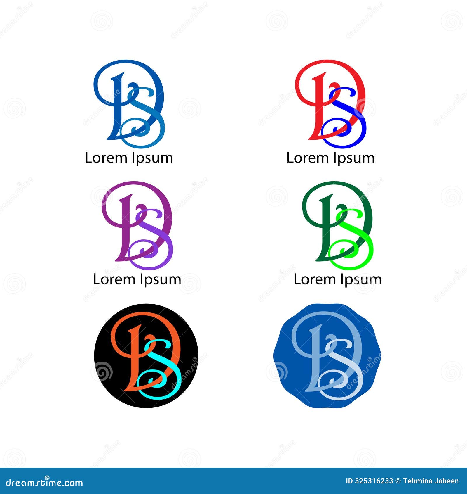 DS Logo Set, Vector File, AI File, Interlock Letters, Stock Vector ...