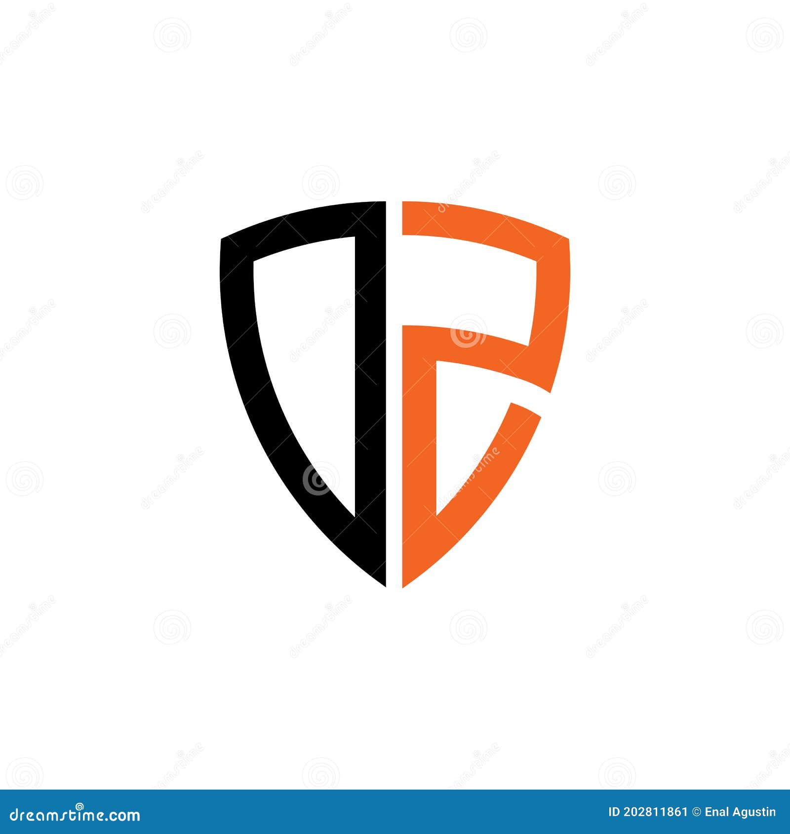 DS Shield Letter Logo Design Template Stock Illustration - Illustration ...