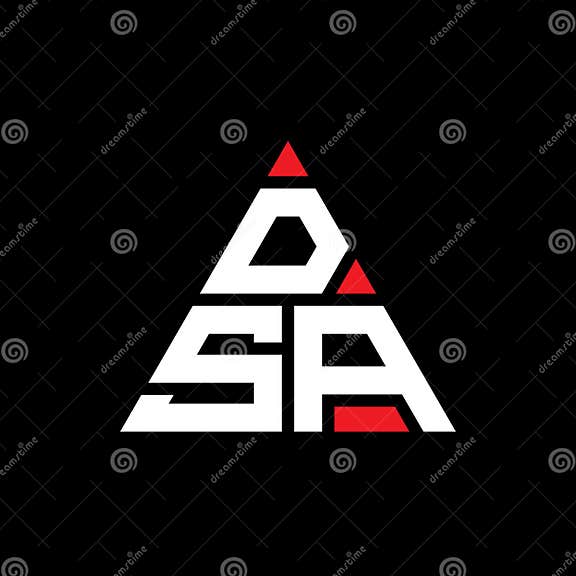 DSA Triangle Letter Logo Design with Triangle Shape. DSA Triangle Logo ...