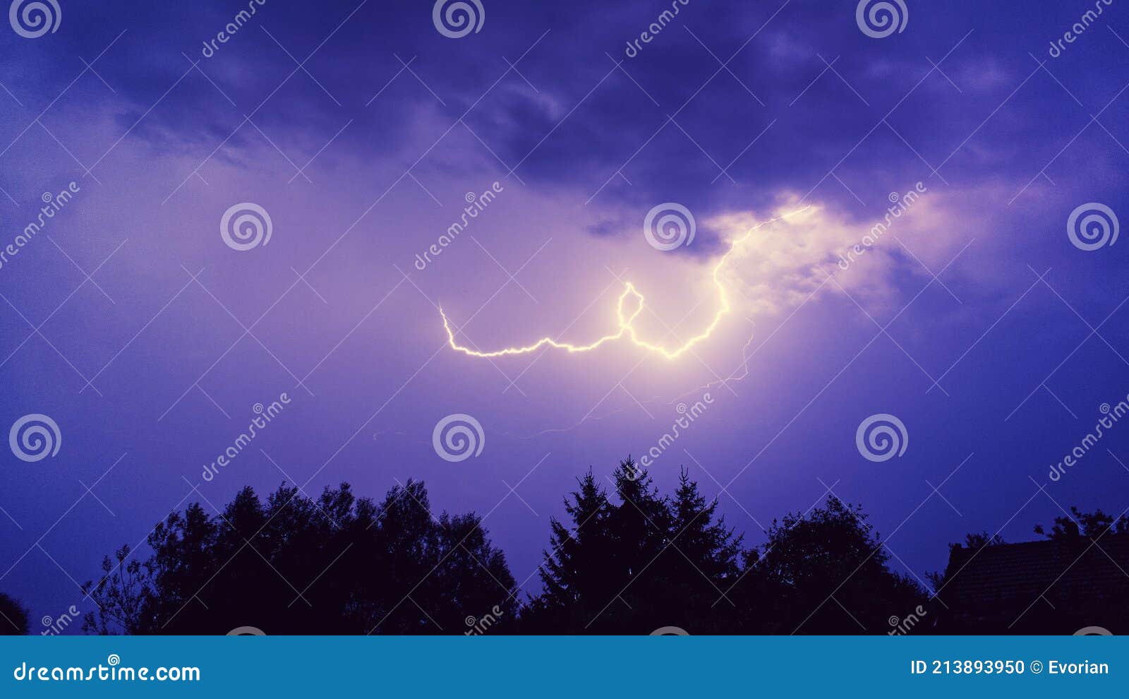 Baby Thunder on the Night Sky Stock Photo - Image of night, dangerous ...