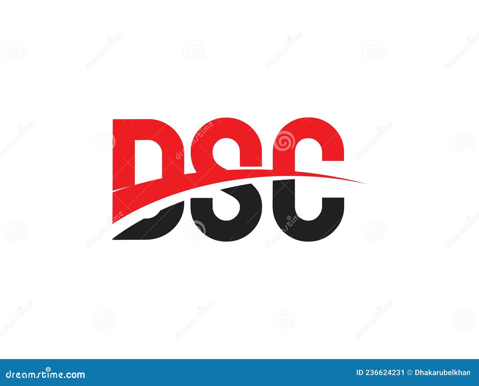 DSC Letter Initial Logo Design Vector Illustration Stock Vector ...