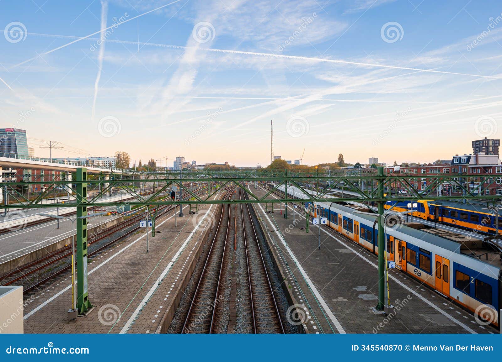 Perspective View of Platforms and Railroad Tracks at Central Train ...