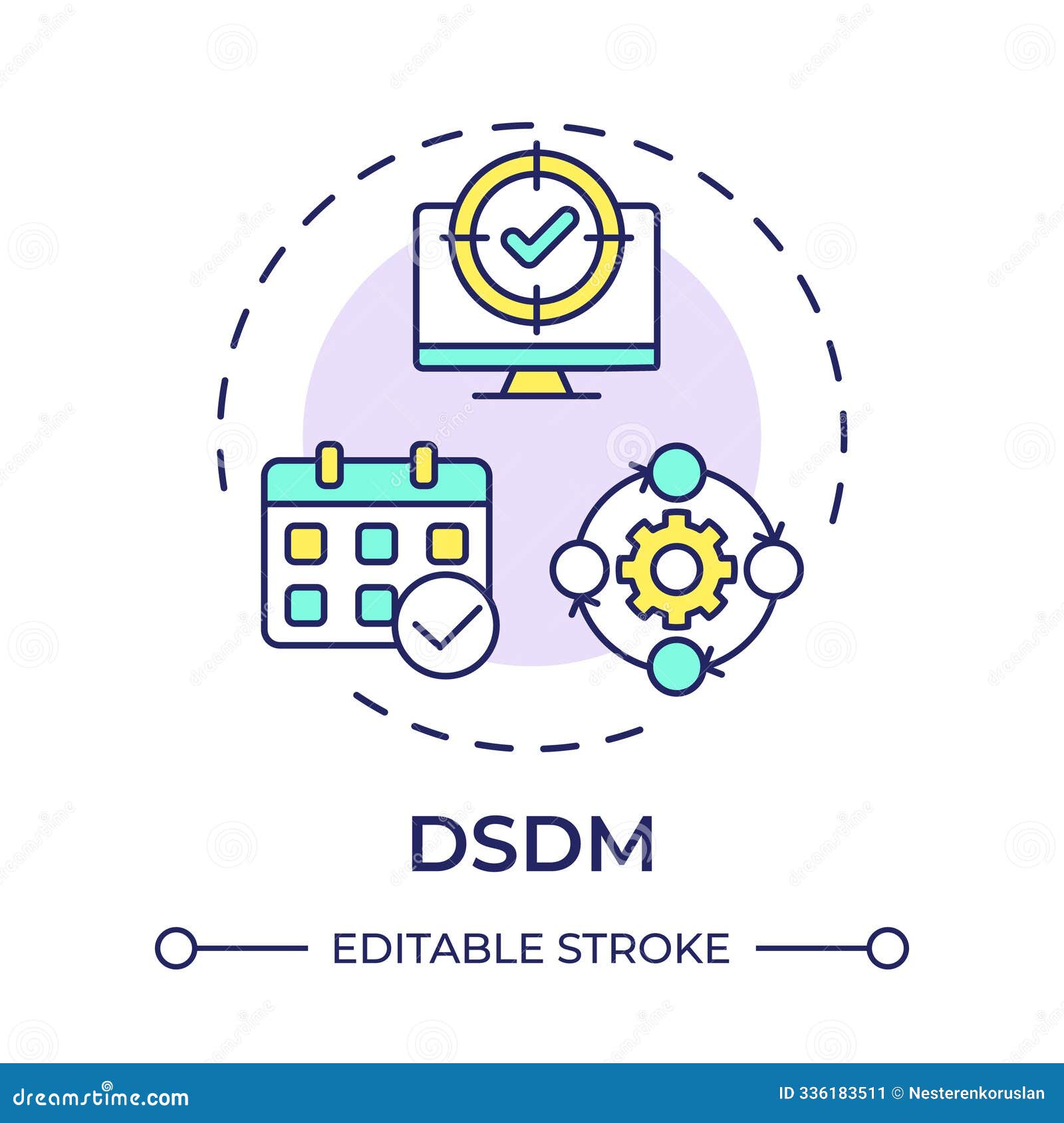 DSDM Multi Color Concept Icon Stock Vector - Illustration of icon ...