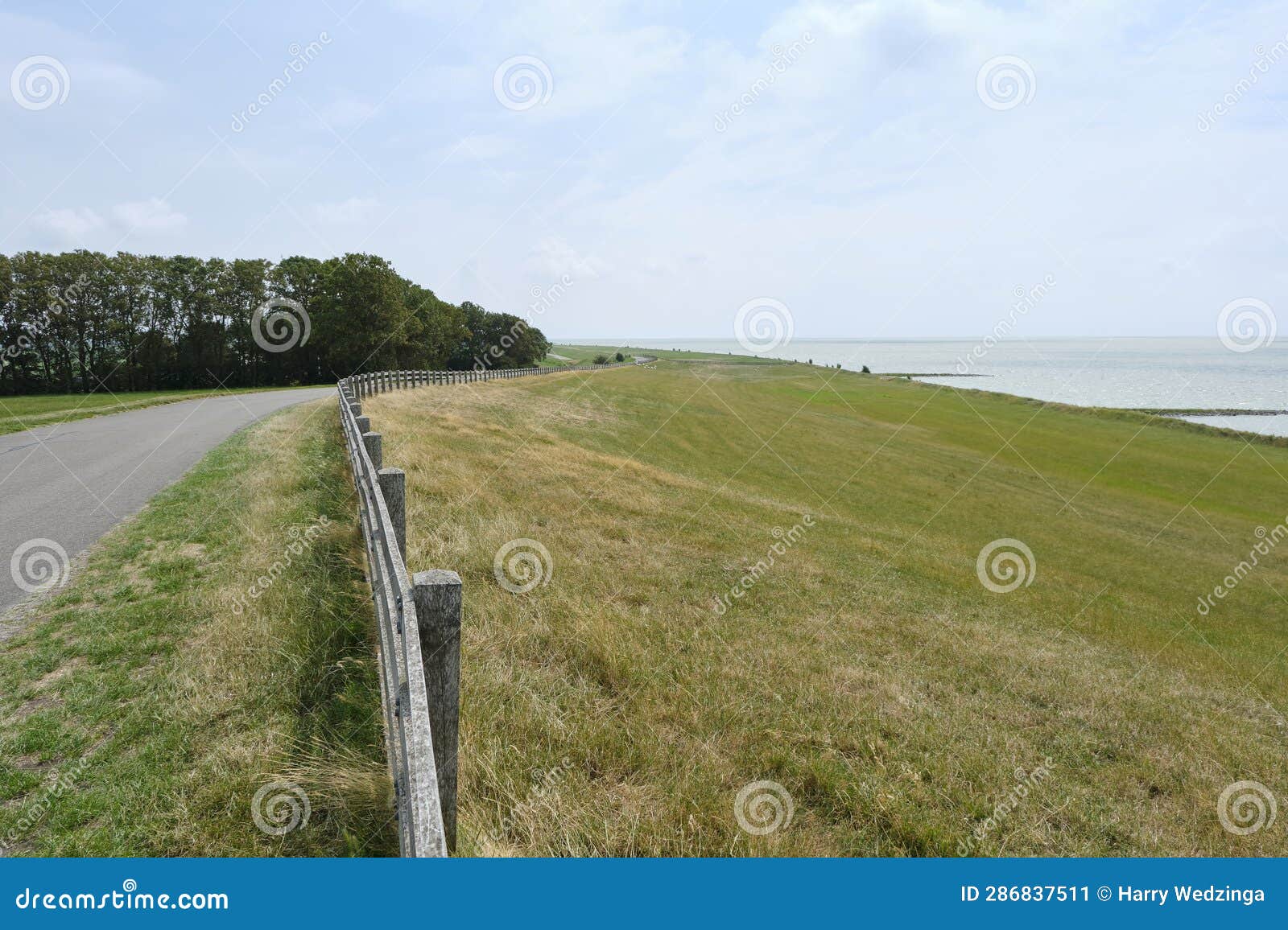 View of the IJsselmeer from the Red Cliff Near Stavoren Stock Image ...