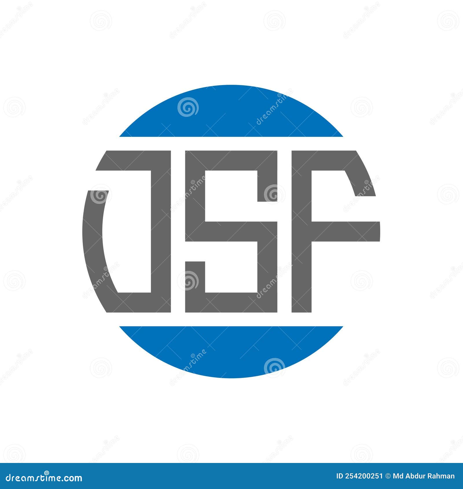 DSF Letter Logo Design on White Background. DSF Creative Initials ...