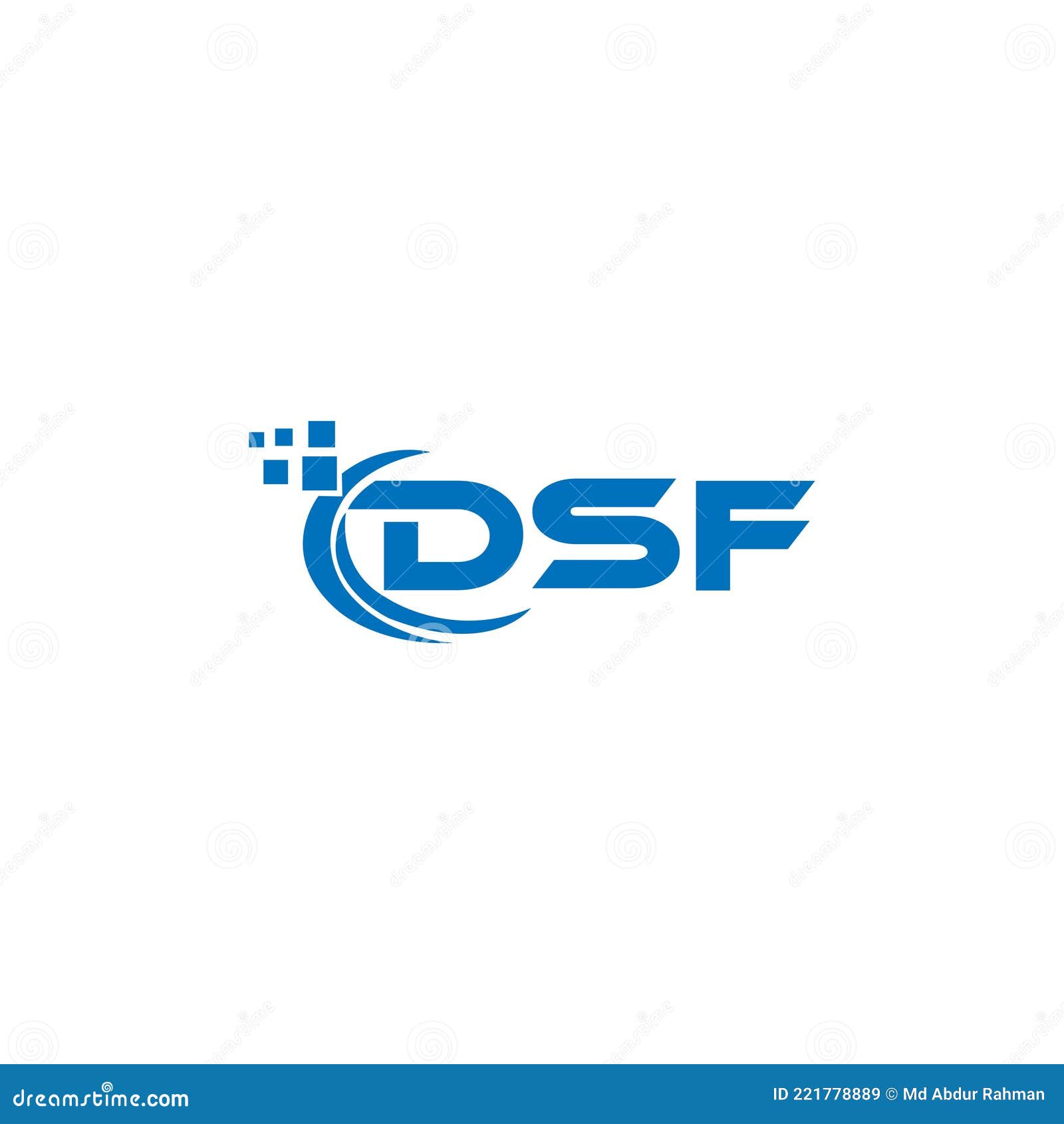 DSF Letter Logo Design on White Background. DSF Creative Initials ...