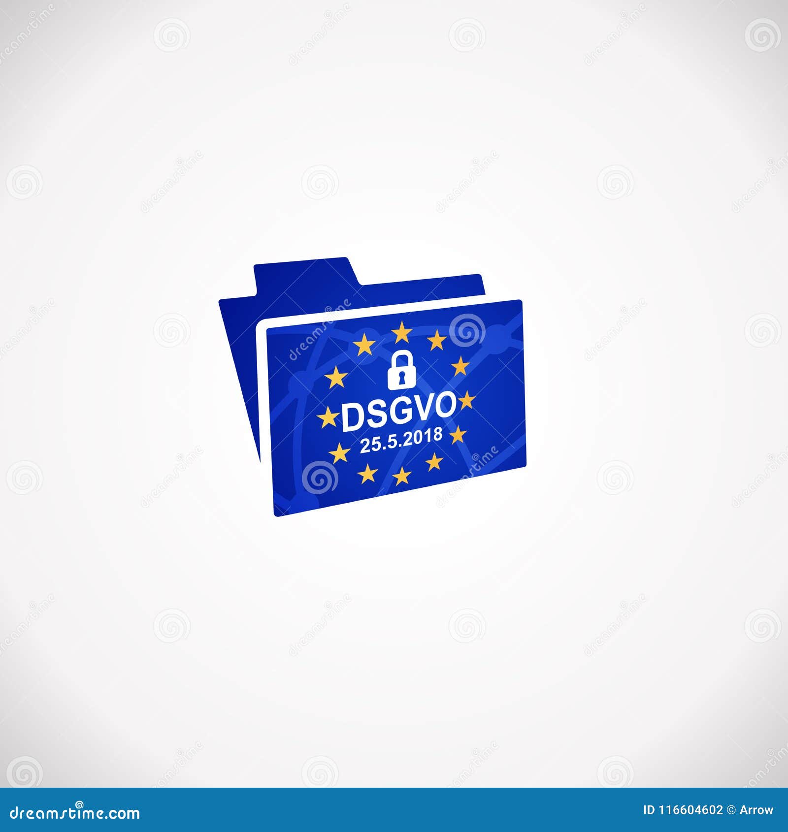 DSGVO General Data Protection Regulation Notification Icon Vector ...