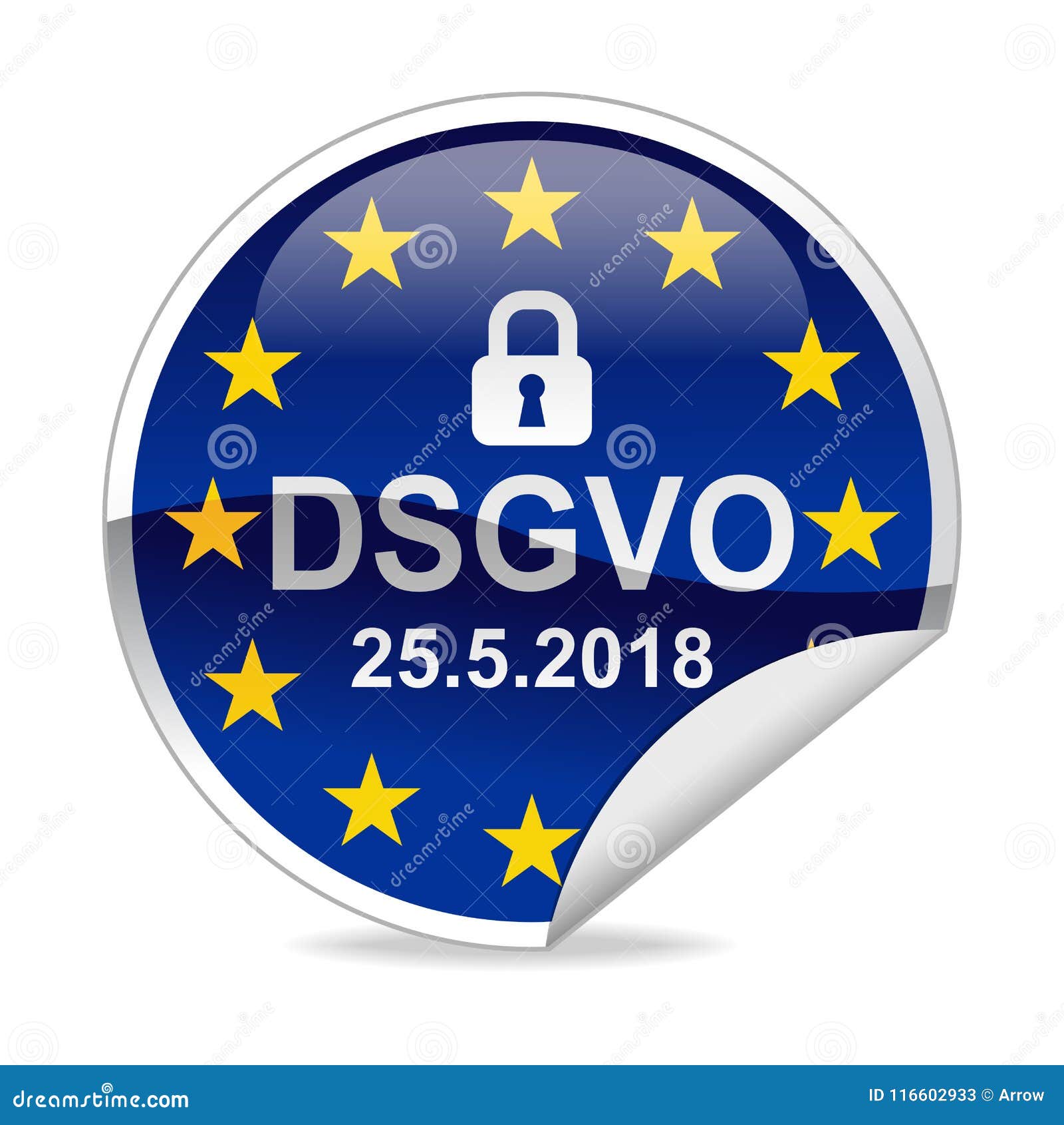 DSGVO General Data Protection Regulation Notification Icon Vector ...