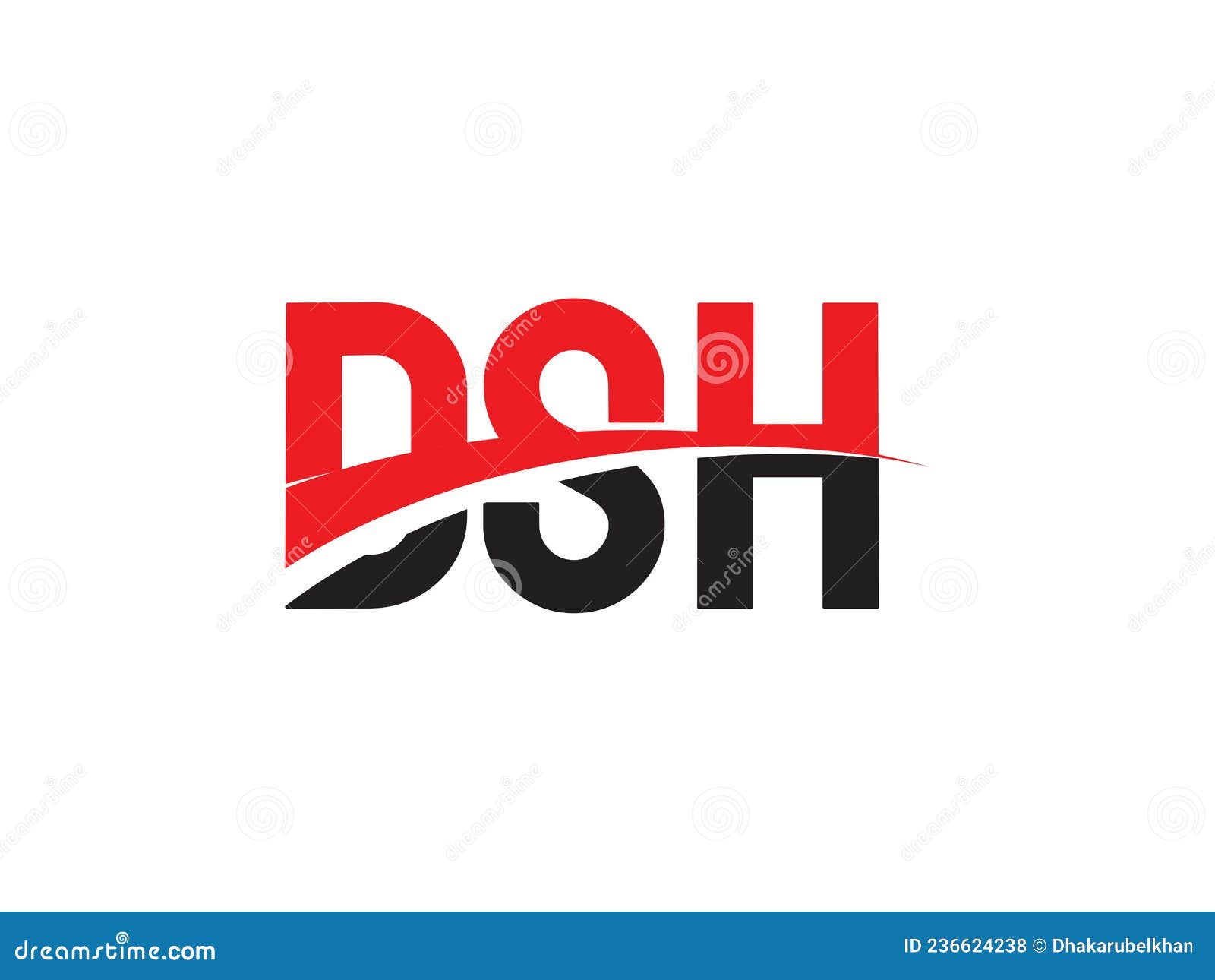 DSH Letter Initial Logo Design Vector Illustration Stock Vector ...