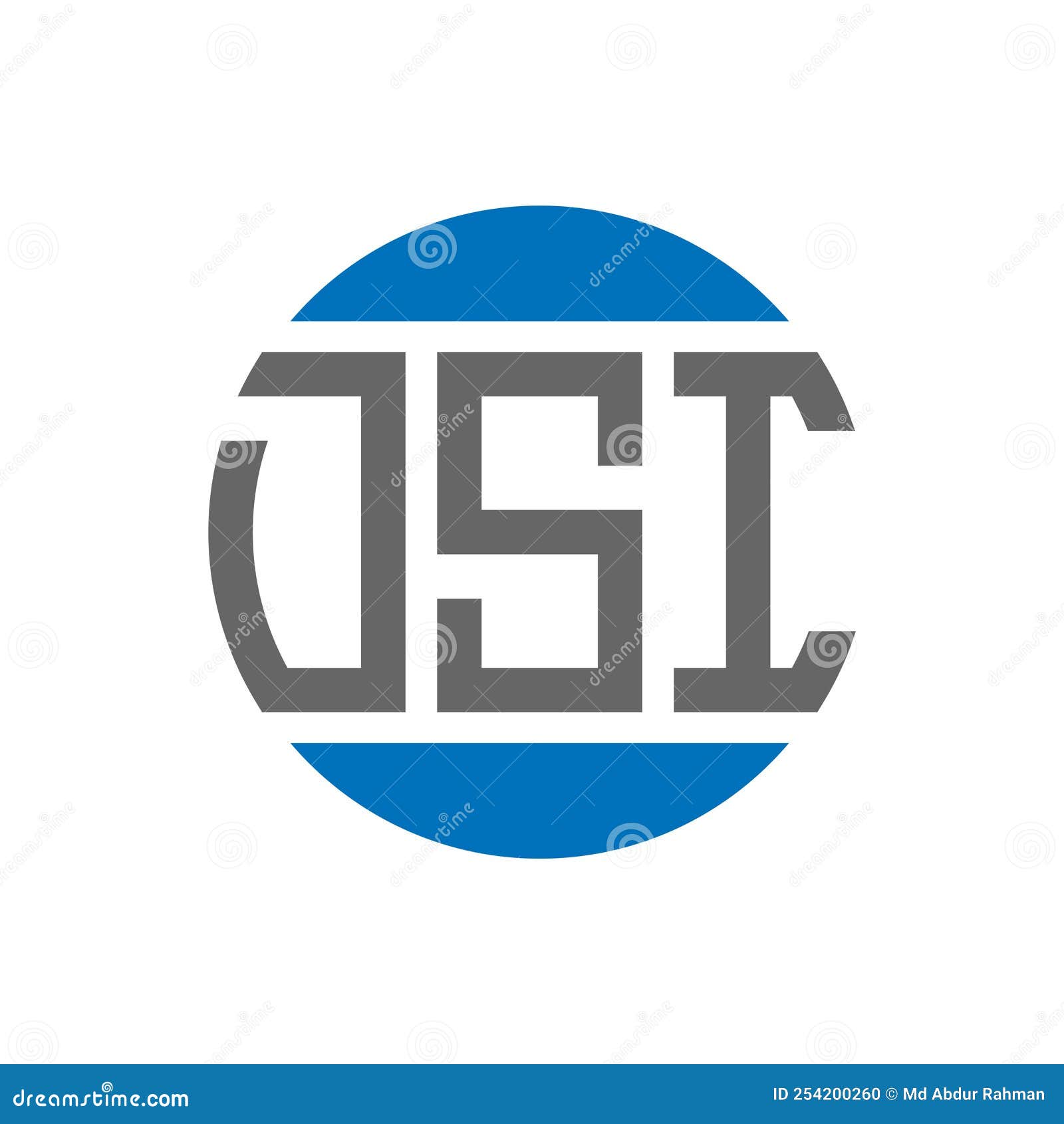 DSI Letter Logo Design on White Background. DSI Creative Initials ...