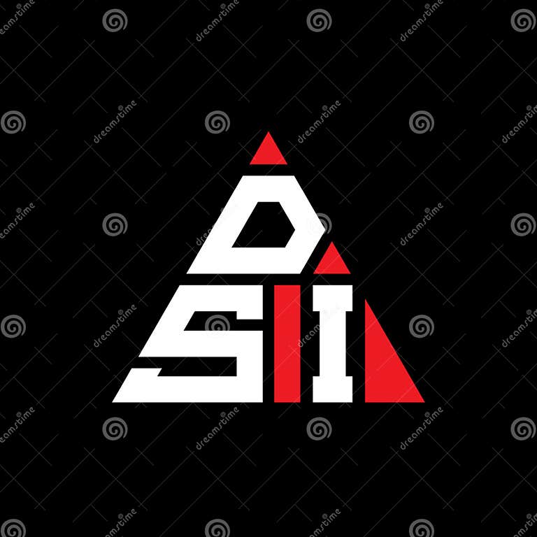 DSI Triangle Letter Logo Design with Triangle Shape. DSI Triangle Logo ...