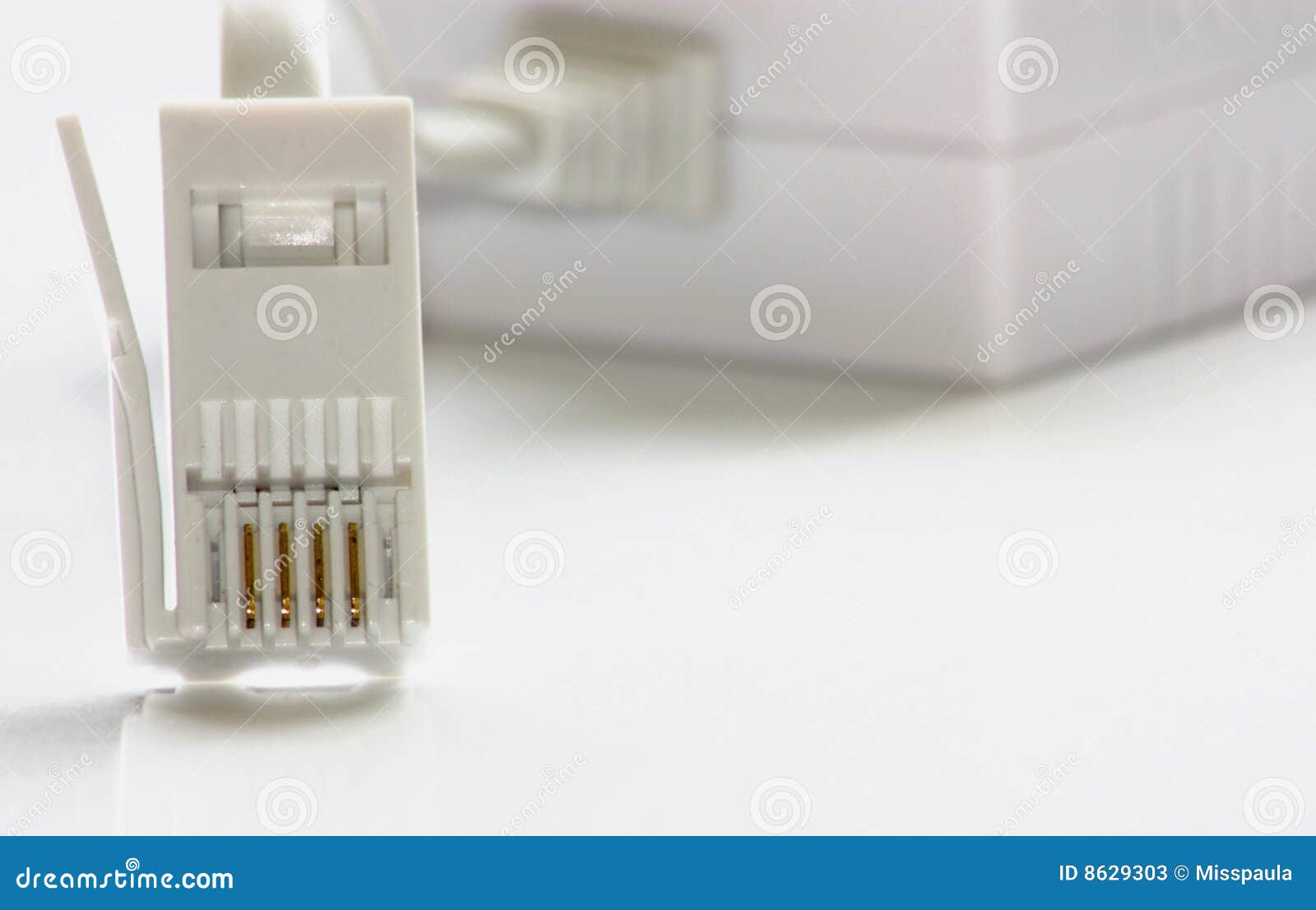 DSL Cable connector stock image. Image of home, phone - 8629303