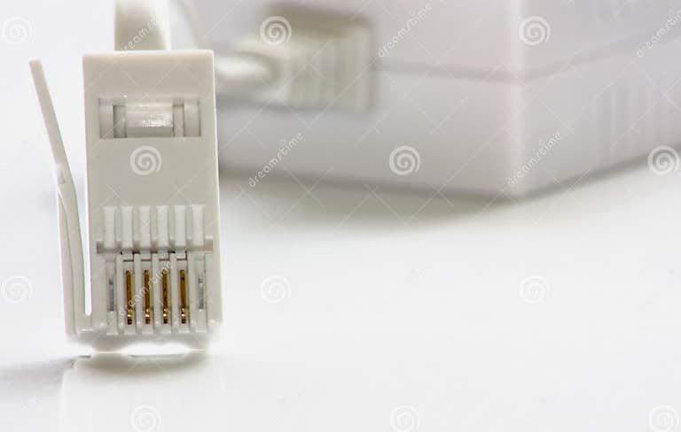 DSL Cable connector stock image. Image of home, phone - 8629303