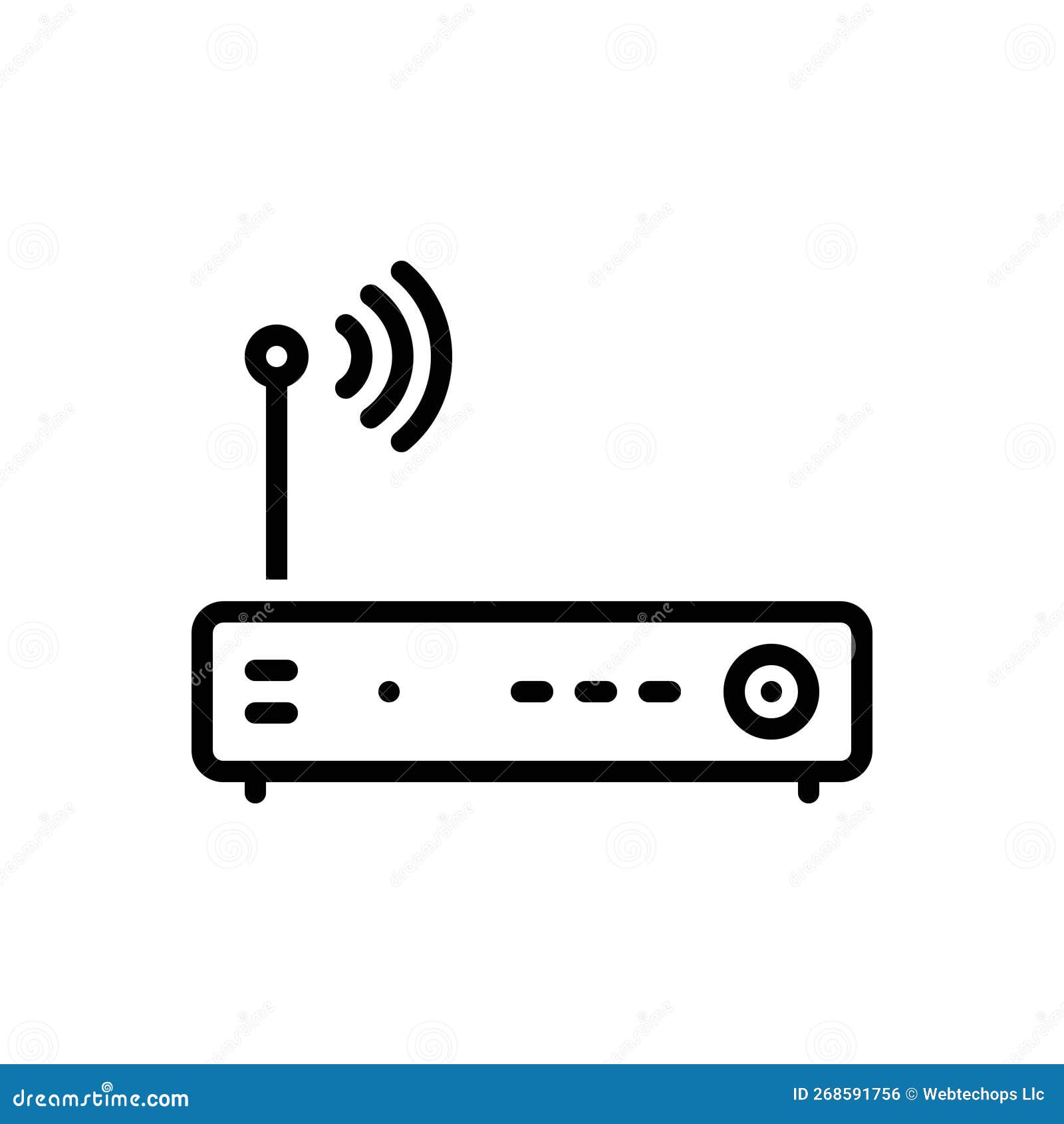 Black Line Icon for Dsl, Internet and Device Stock Vector ...