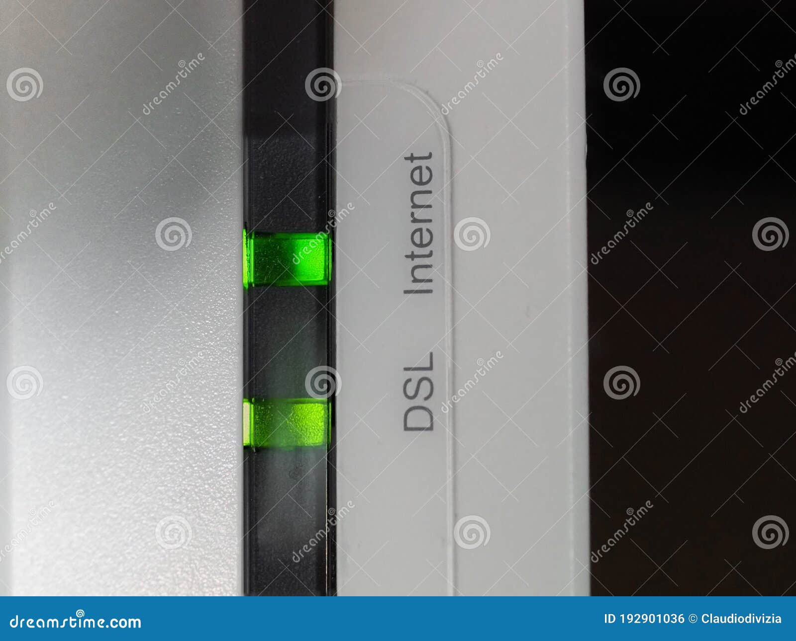 DSL and Internet Green Led on Modem Router Stock Photo - Image of modem ...