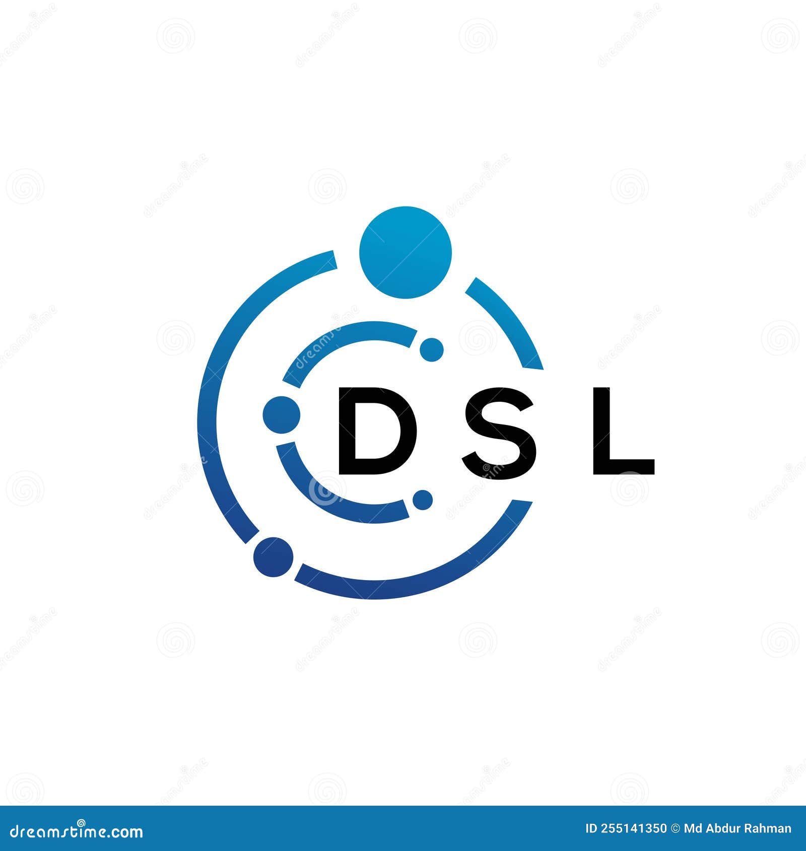 DSL Letter Logo Design on White Background. DSL Creative Initials ...