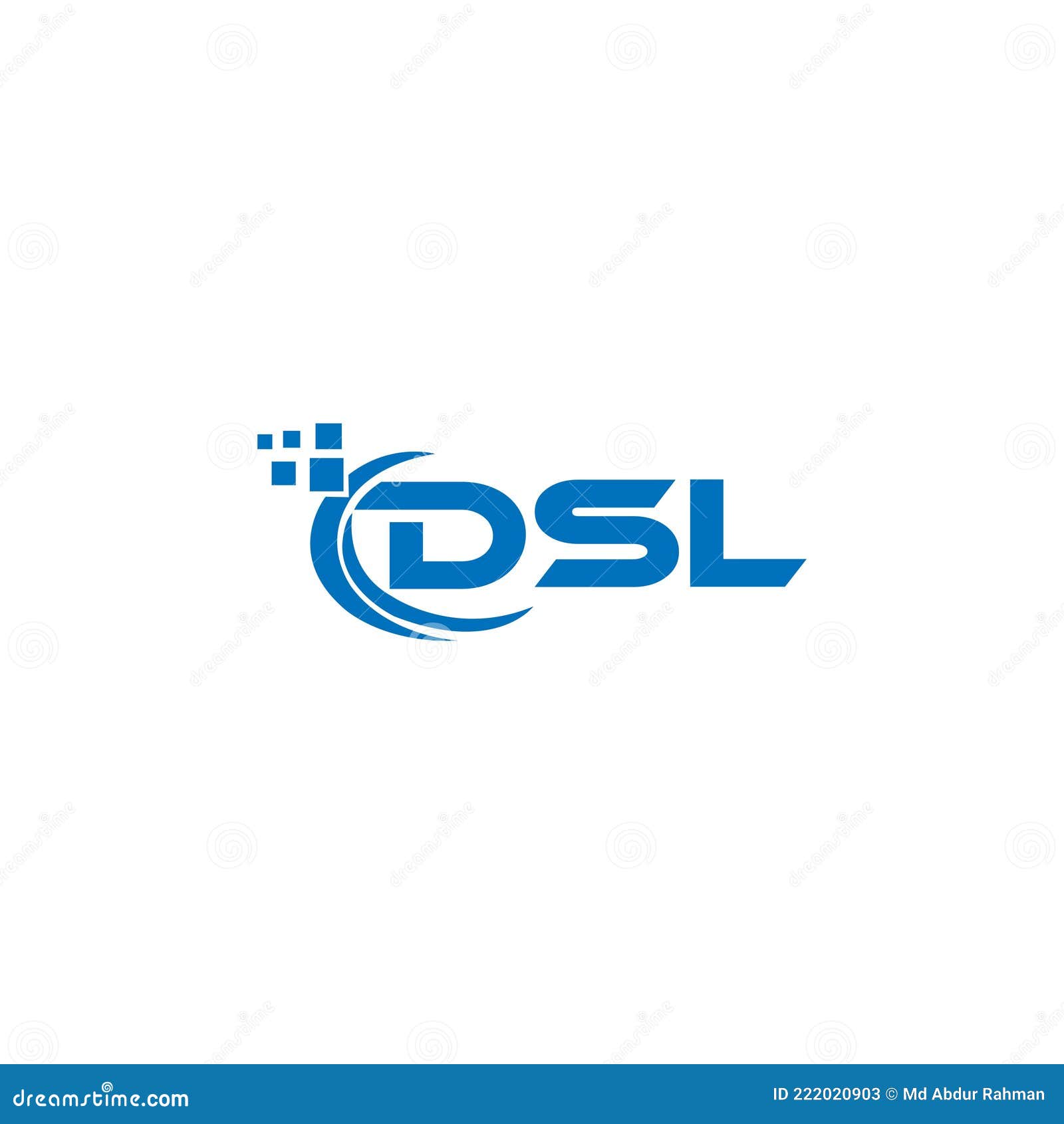 DSL Letter Logo Design on White Background. DSL Creative Initials ...