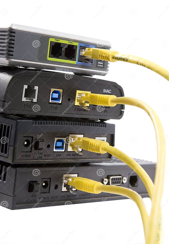 DSL modems stock image. Image of connect, group, global - 8787577