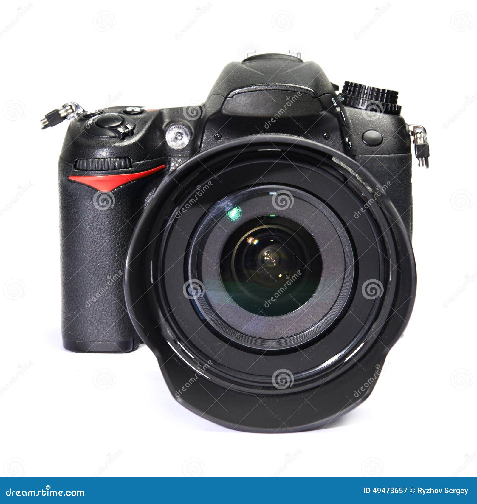 DSLR black camera stock image. Image of glasses, exposure - 49473657