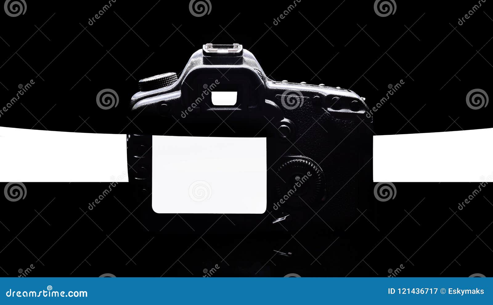 Dslr camera from back stock image. Image of silhouette - 121436717