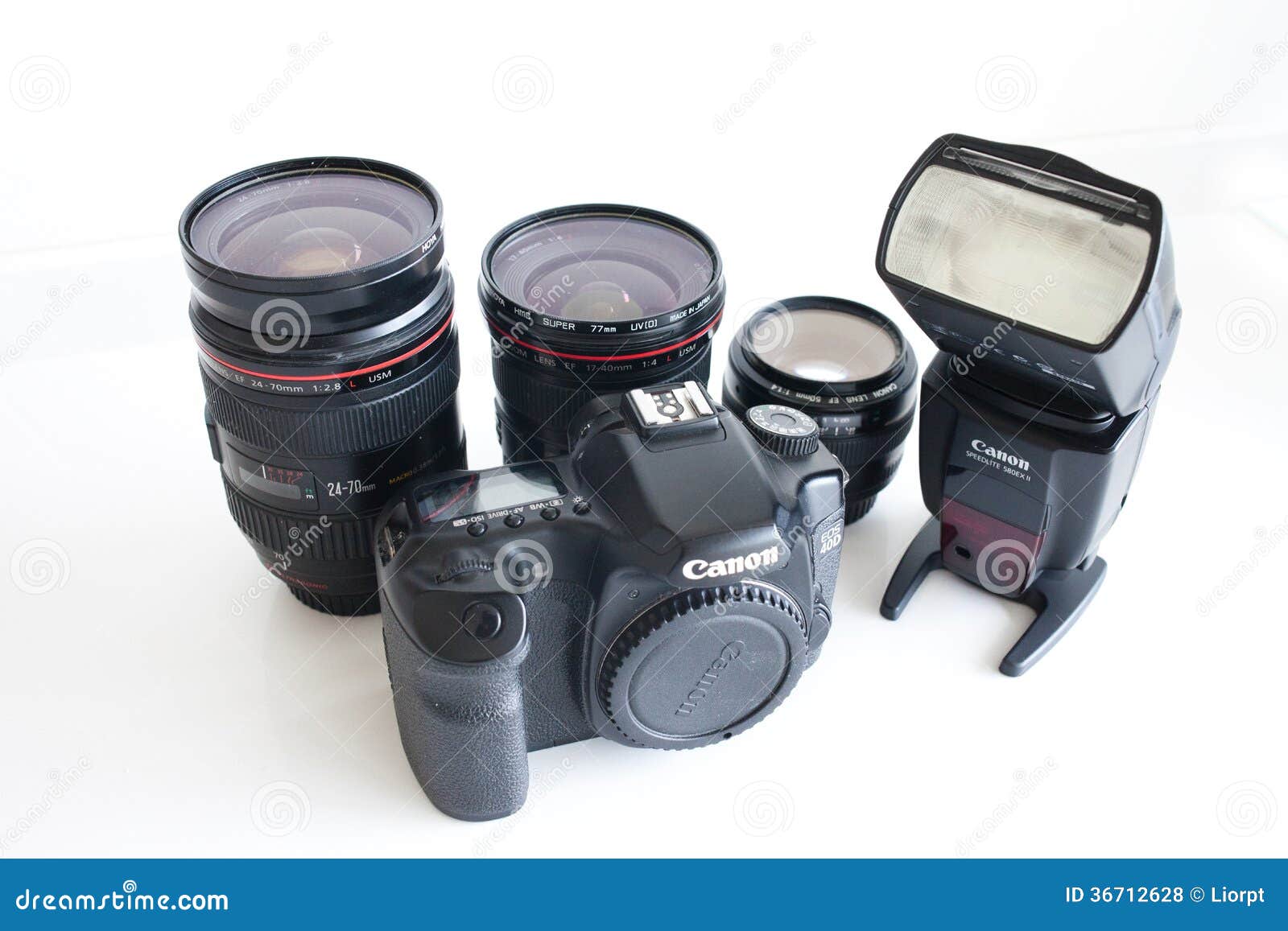 Dslr Camera Body and Lenses Editorial Stock Photo - Image of canon ...