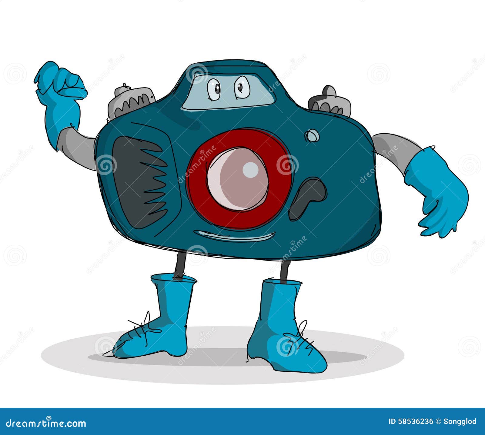 DSLR Camera Character Design Stock Illustration - Illustration of ...