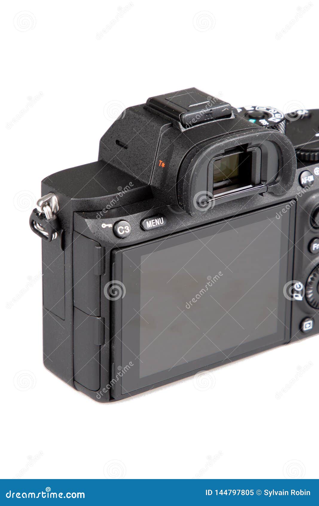 DSLR Camera Close Up with Settings Display and Back Screen Stock ...