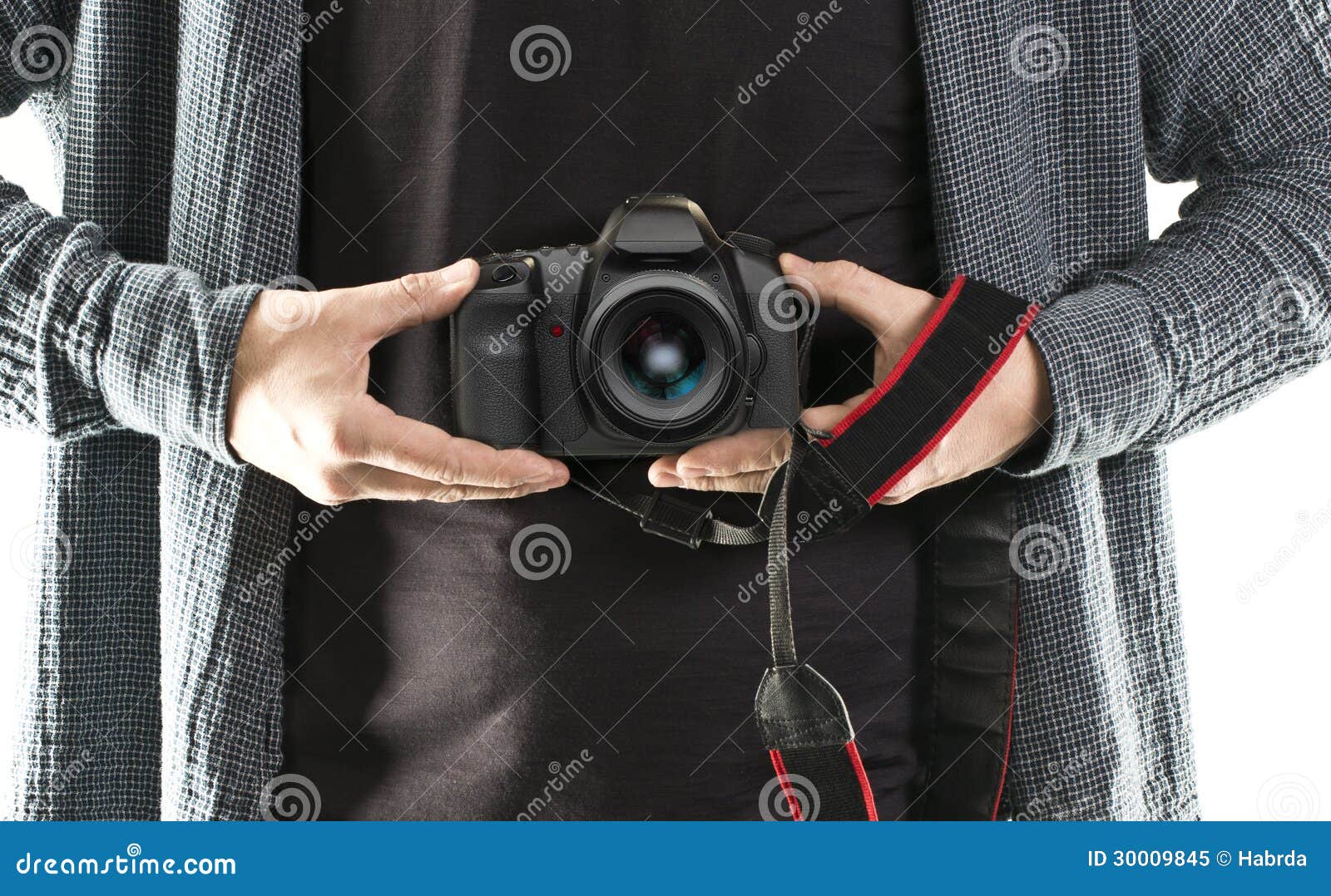 Man hold DSLR camera stock image. Image of green, equipment - 30009845