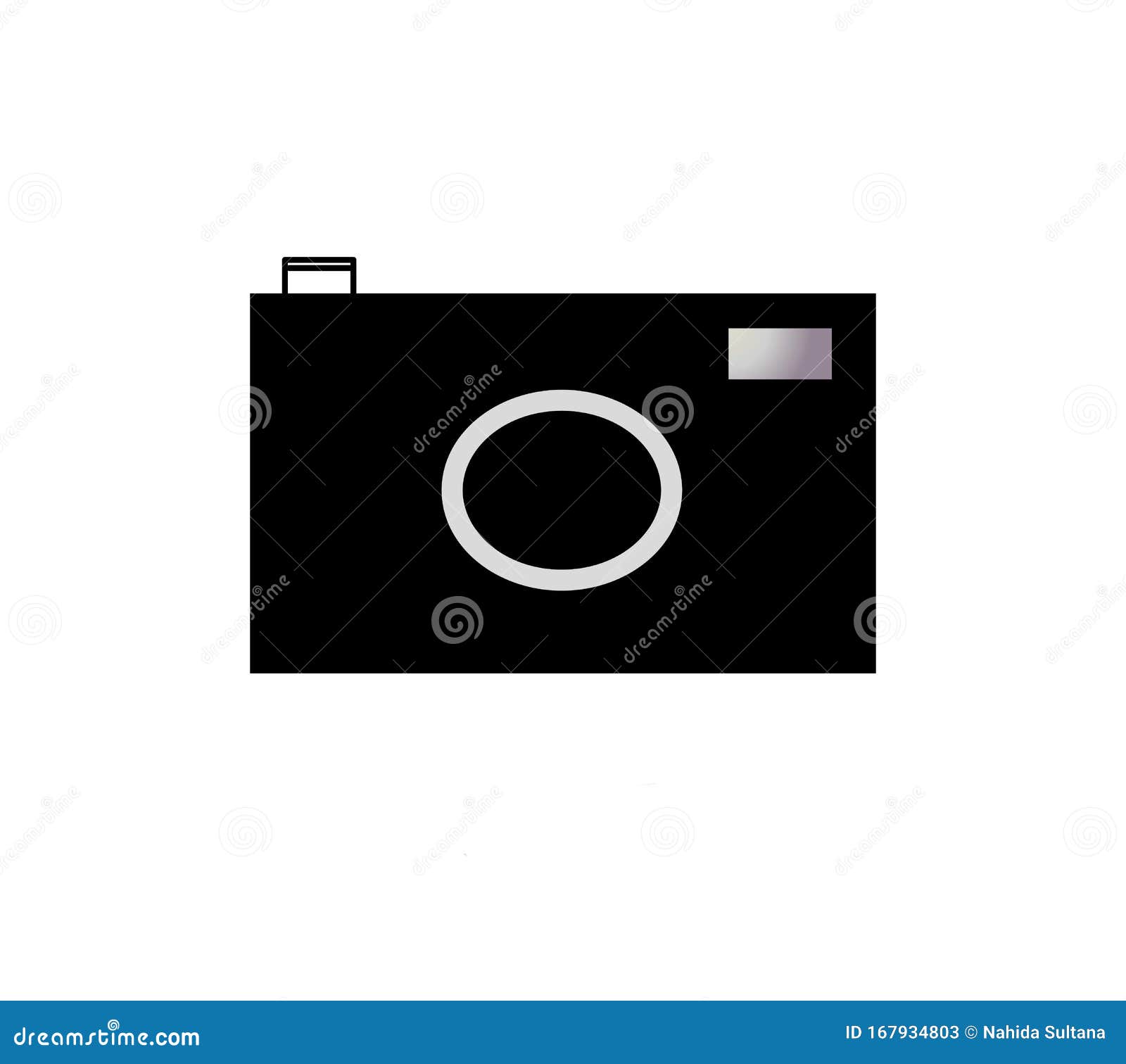 DSLR Camera Icon in Black and White Stock Illustration - Illustration ...