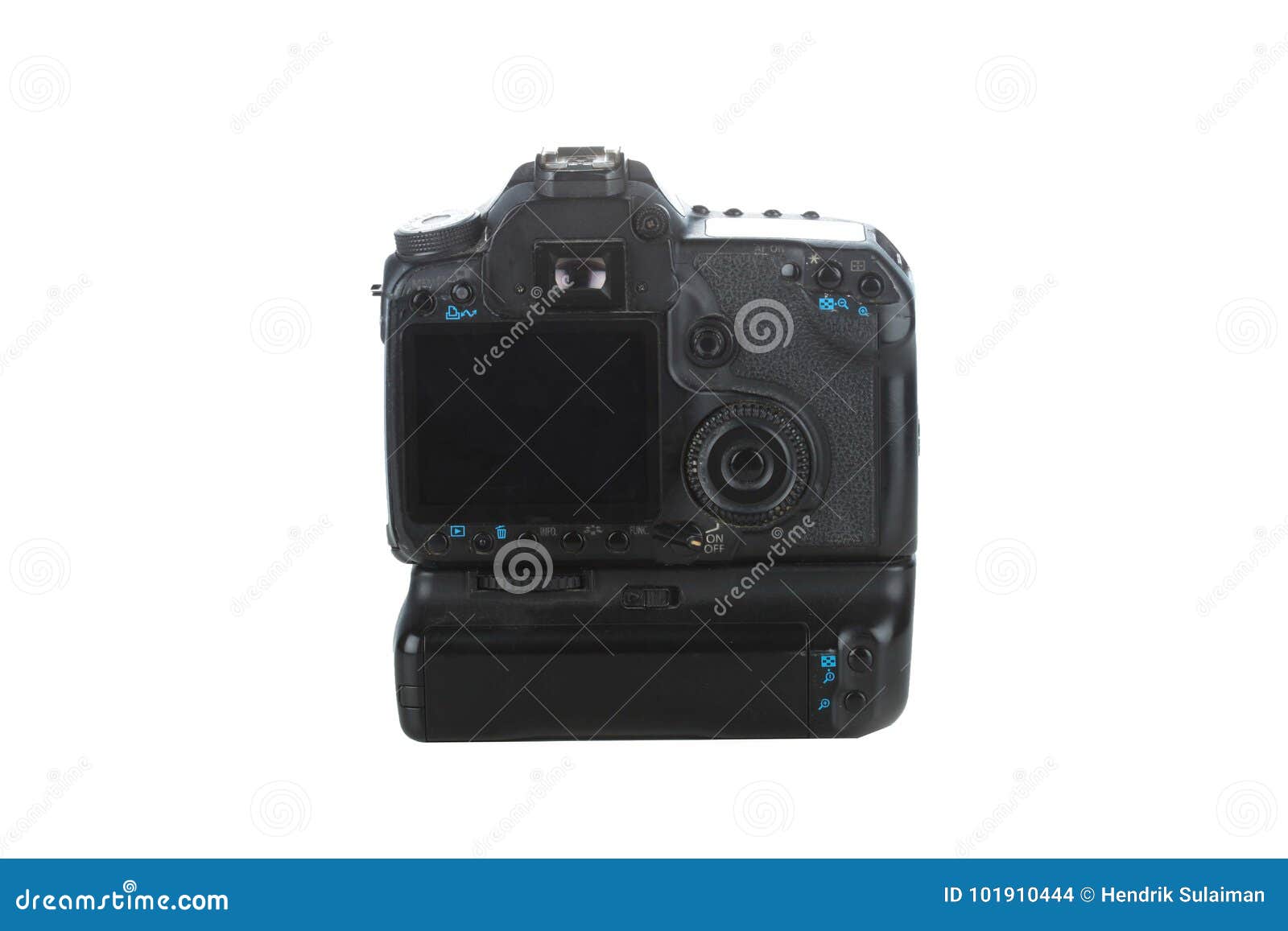 DSLR Camera Isolated with White Background Shoot from Back Stock Photo ...