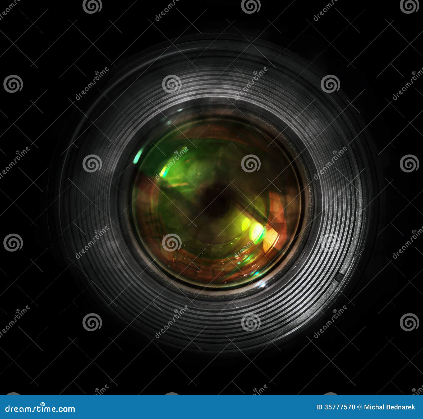 DSLR Camera Lens, Front View Stock Photo - Image of digital, background ...