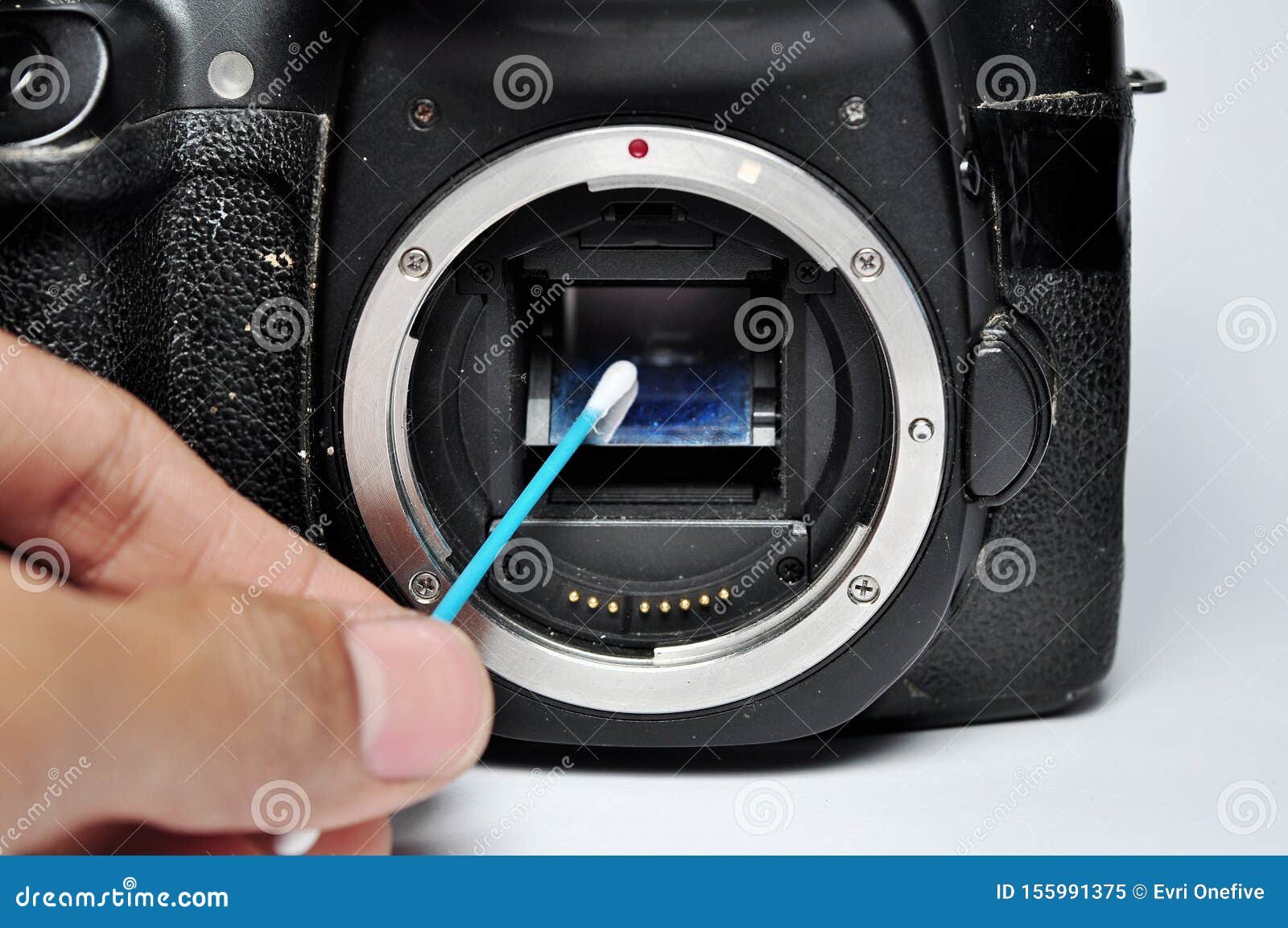 Cleaning Sensor DSLR Camera on Pink Background Stock Image - Image of ...