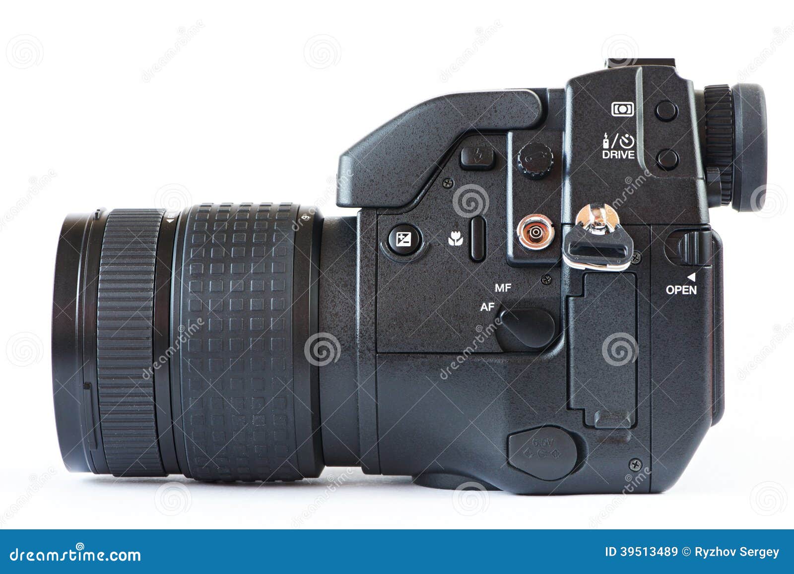 DSLR camera - side view stock image. Image of macro, open - 39513489