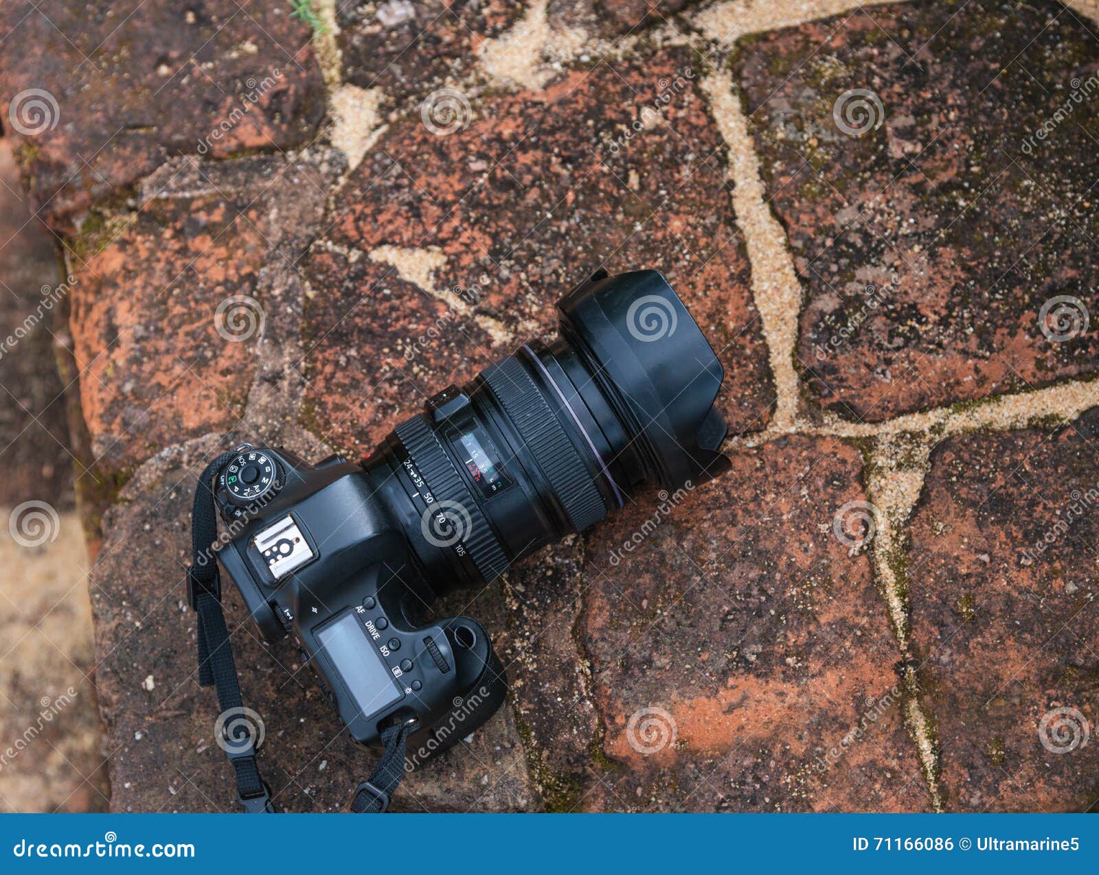 DSLR Camera on Stone Surface Stock Photo - Image of copy, rock: 71166086