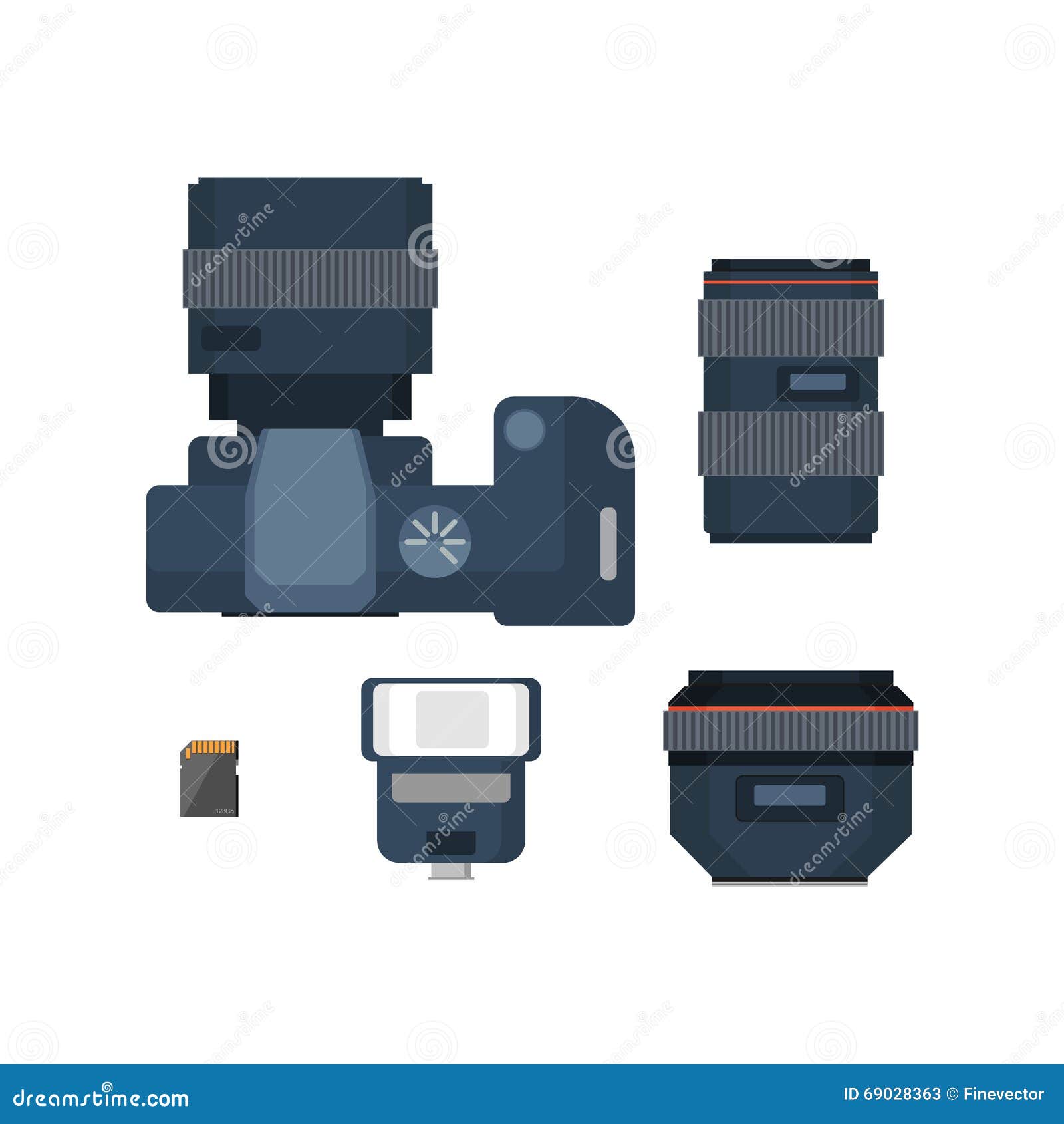 DSLR Digital Camera and Accessories. Camera Lenses, Flash and Memory ...