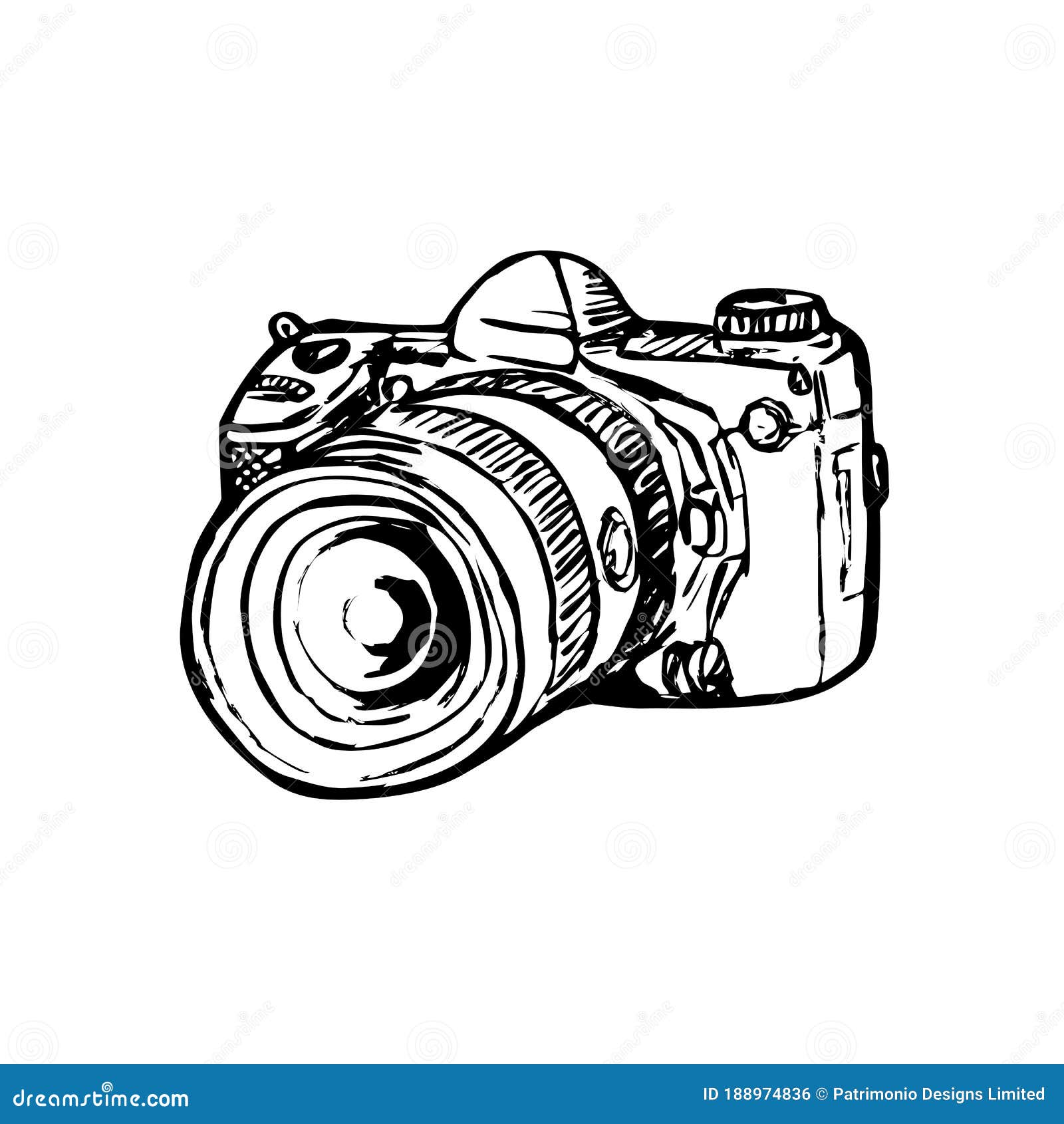 Sketch Of DSLR Camera Vector | CartoonDealer.com #73419873 Sketch Of DSLR Camera Vector | CartoonDealer.com #73419873