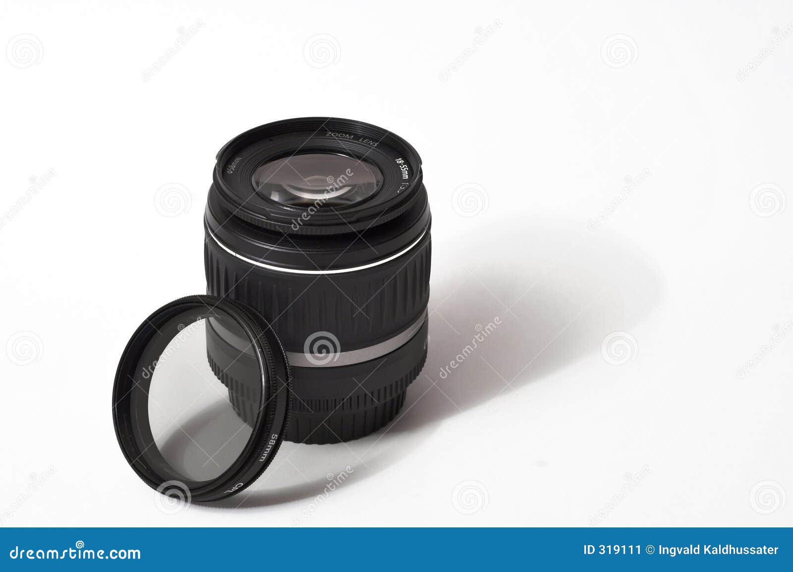 DSLR Lens with filter stock image. Image of sharp, polarizer - 319111