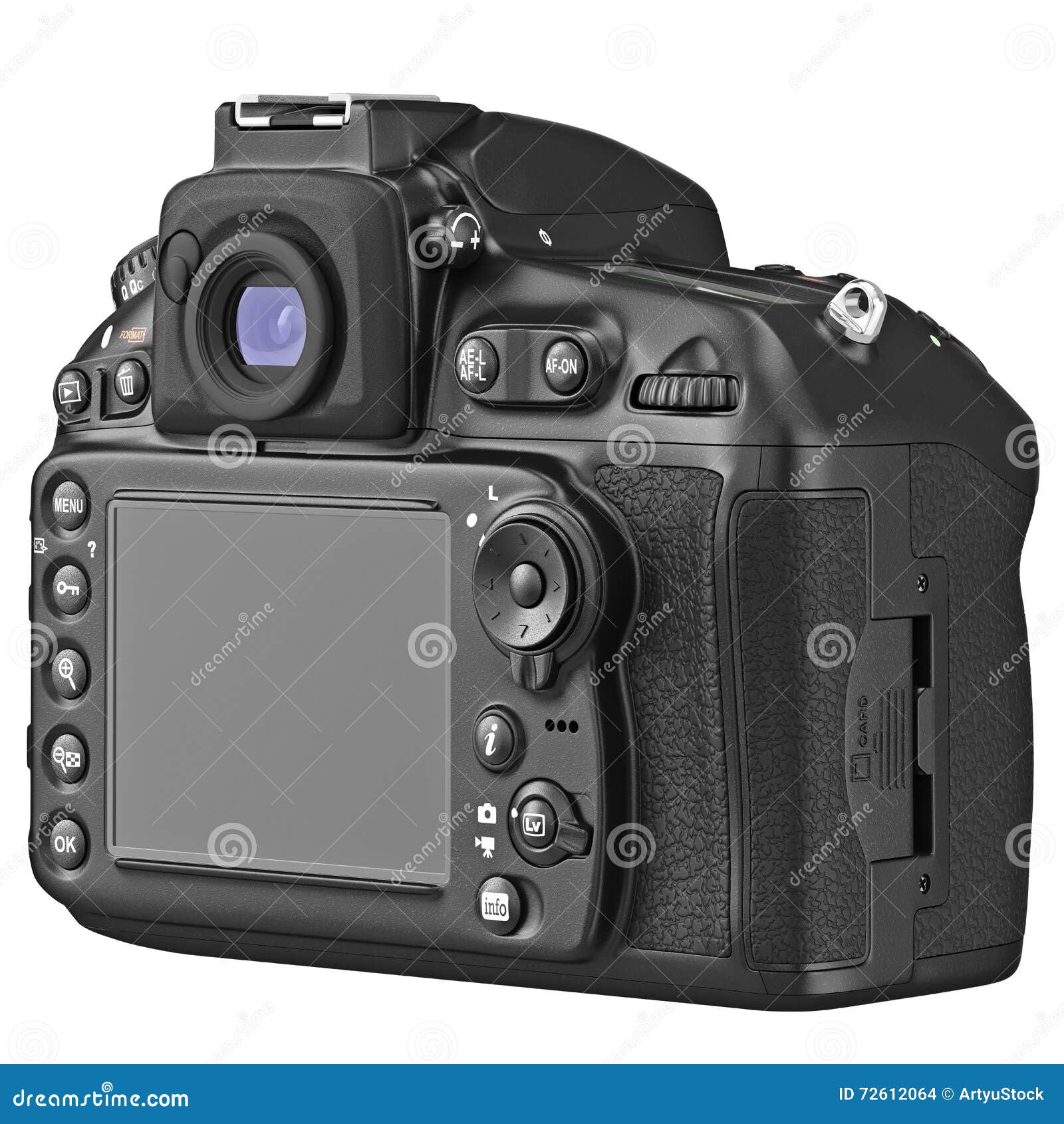 DSLR Photo Camera, Back View Stock Illustration - Illustration of dslr ...